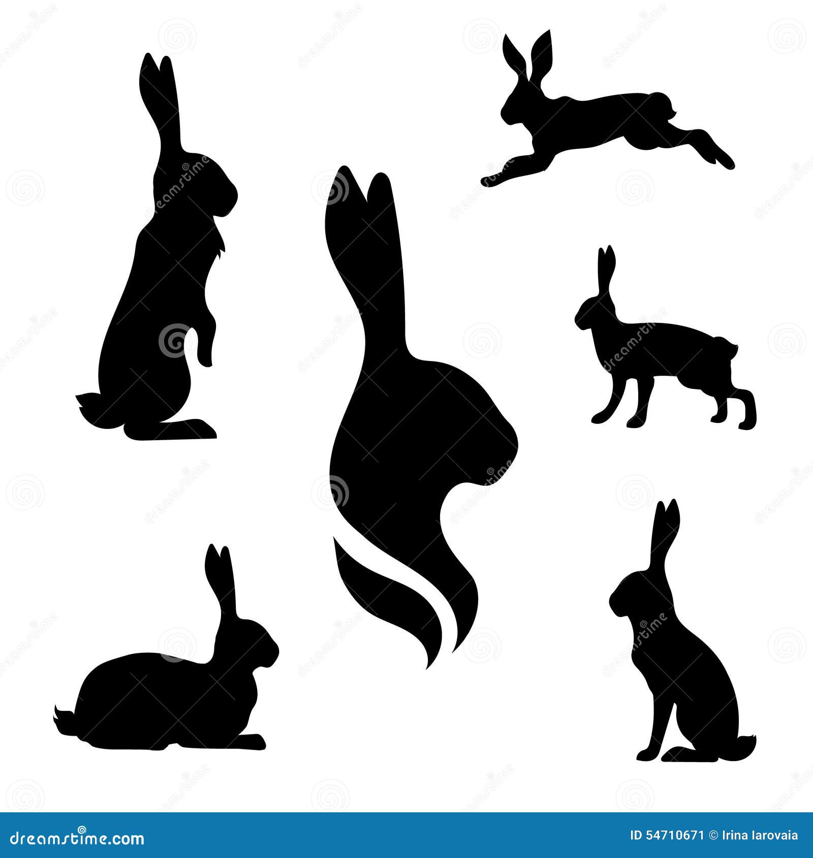 Vettore Stabilito Della Lepre Illustrazione Vettoriale - Illustrazione ...