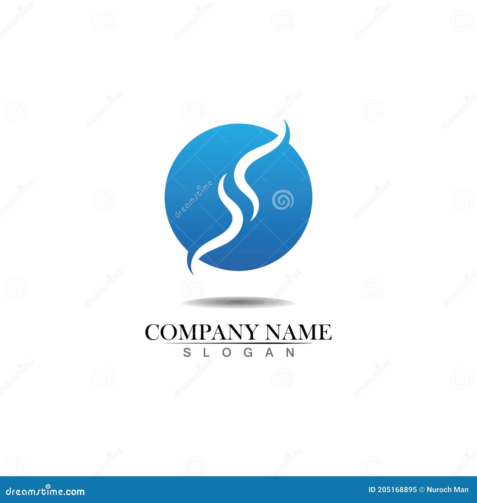 Vettoriale Del Logo Blu E Dei Simboli. Illustrazione Vettoriale ...