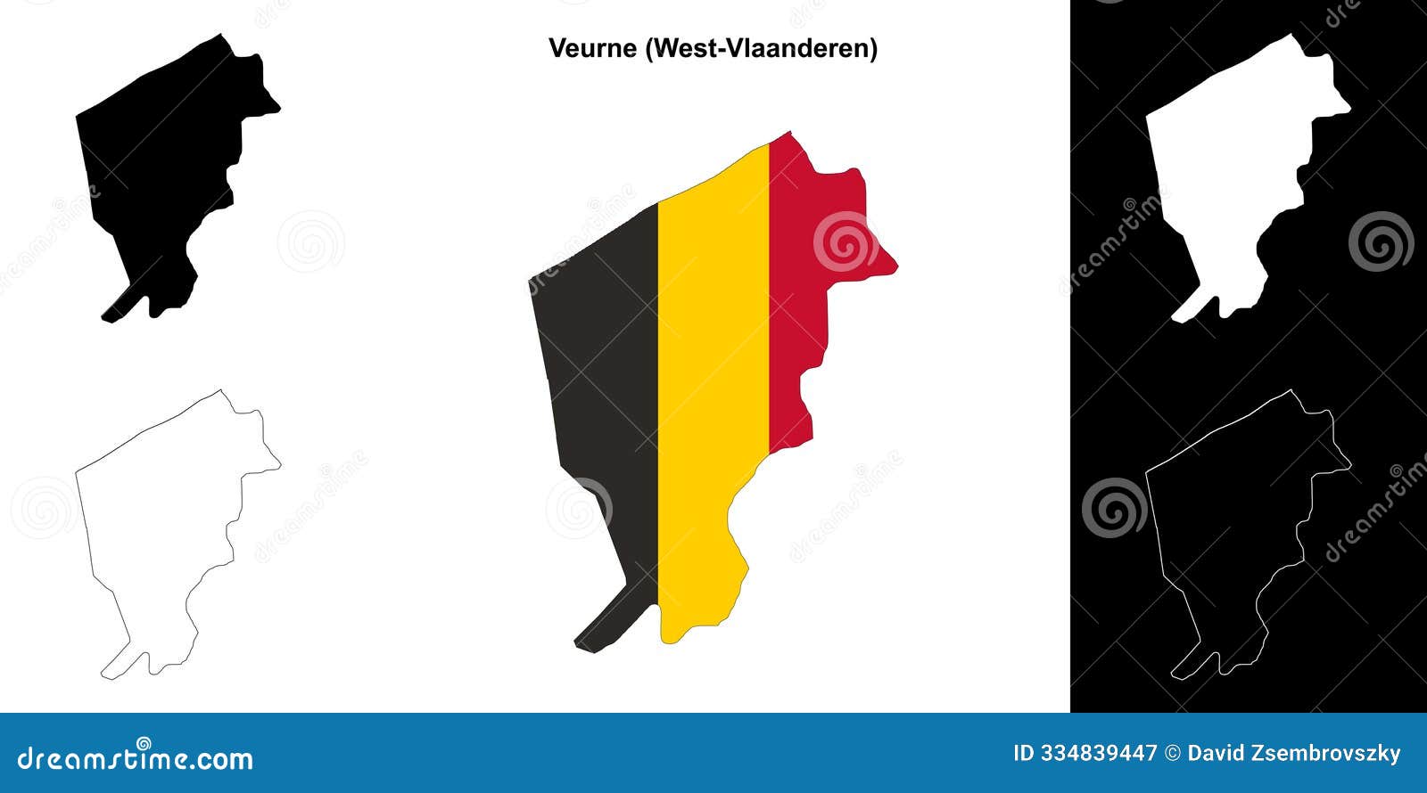Veurne outline map stock illustration. Illustration of blank - 334839447