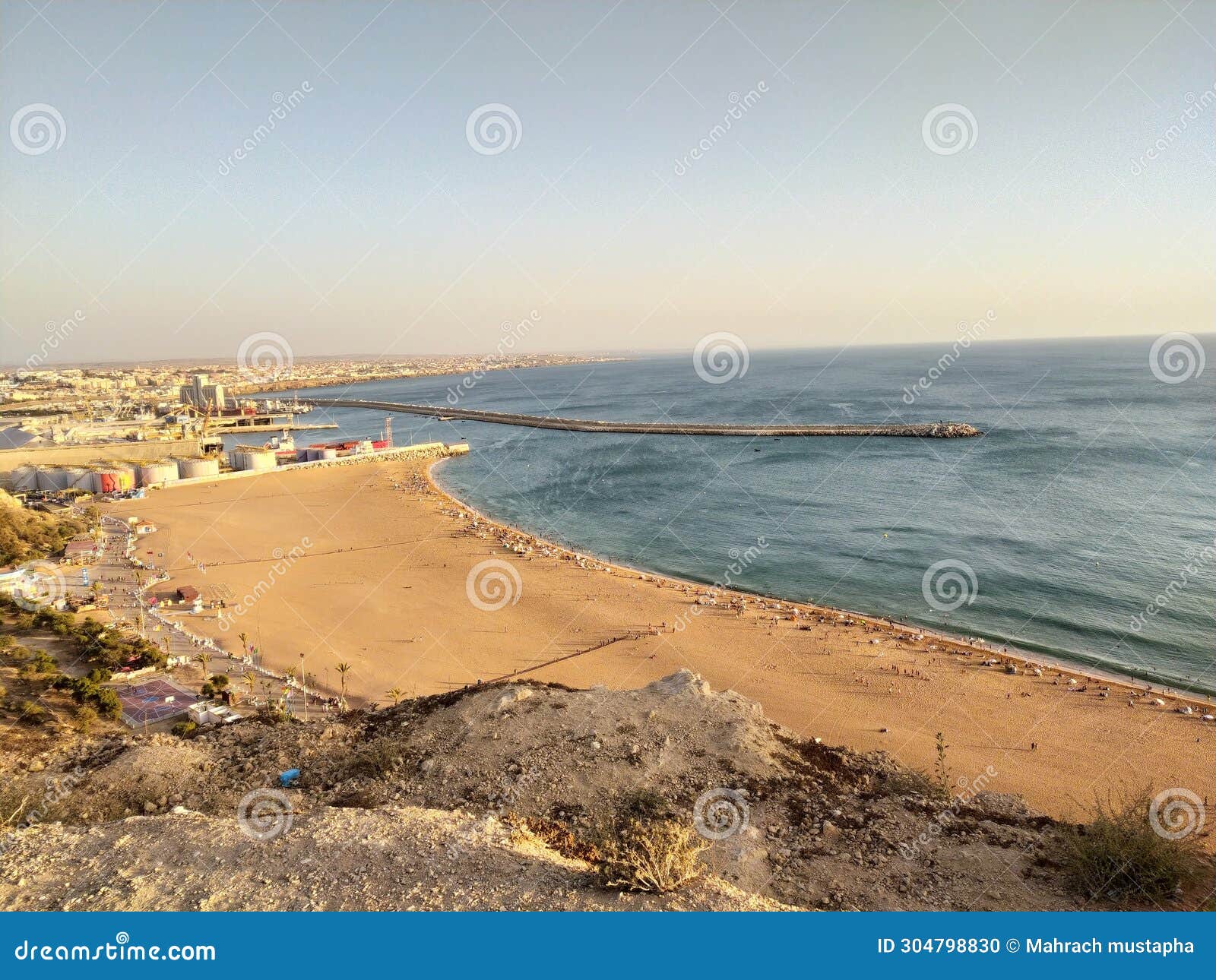 Vew Point of the Safi Beach on Atlantic Sea Stock Photo - Image of ...
