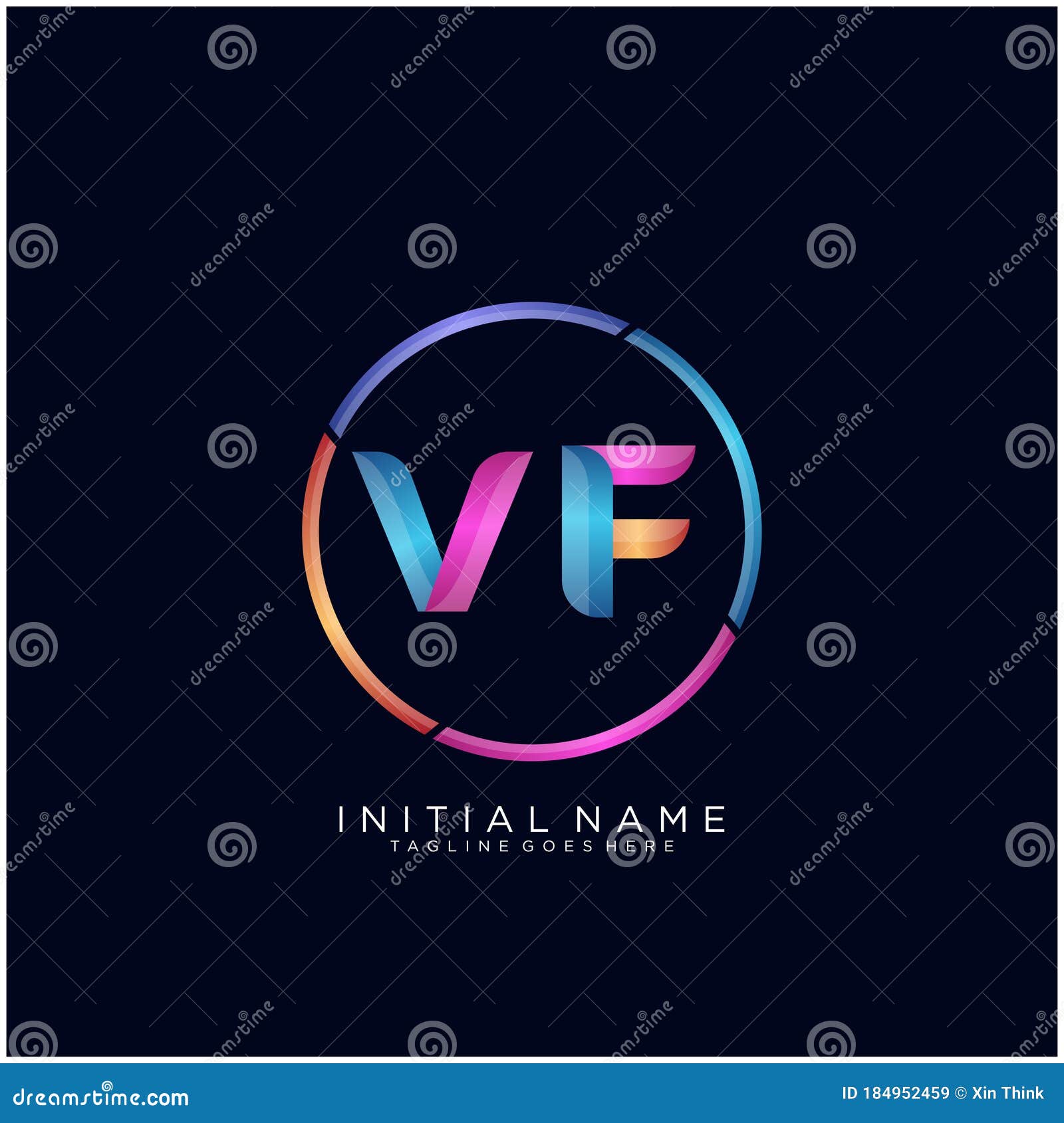 VF Letter Logo Icon Design Template Elements Stock Vector ...