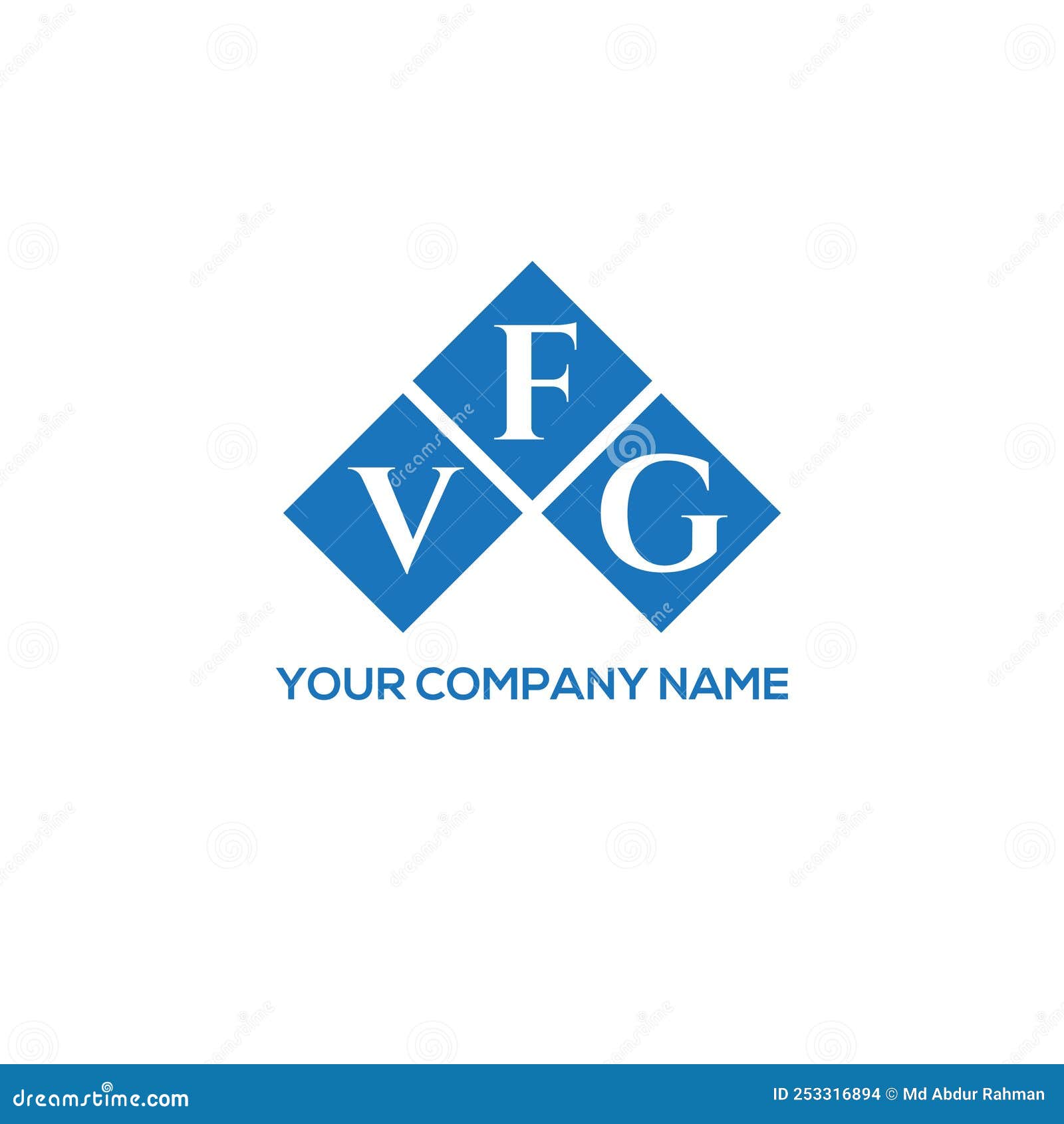 VFG Letter Logo Design on WHITE Background. VFG Creative Initials ...