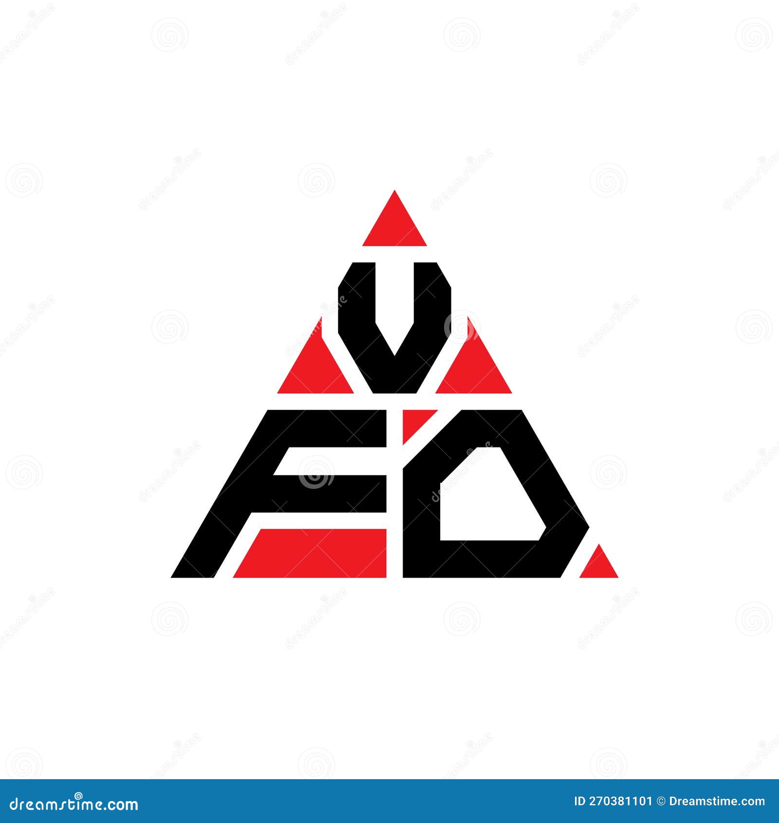 VFO Triangle Letter Logo Design with Triangle Shape. VFO Triangle Logo ...