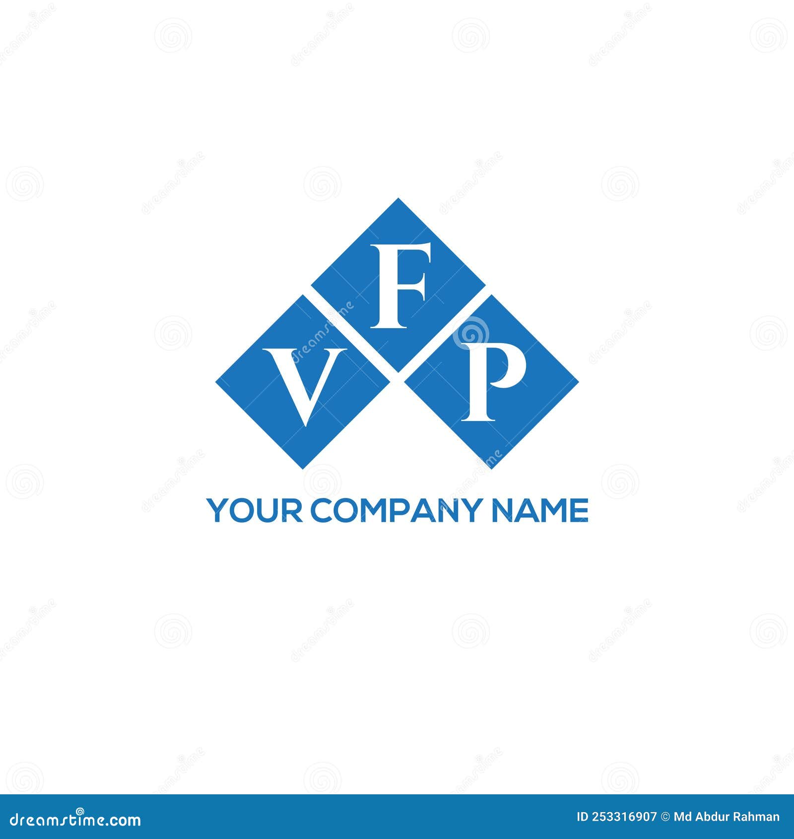 VFP Letter Logo Design on WHITE Background. VFP Creative Initials ...