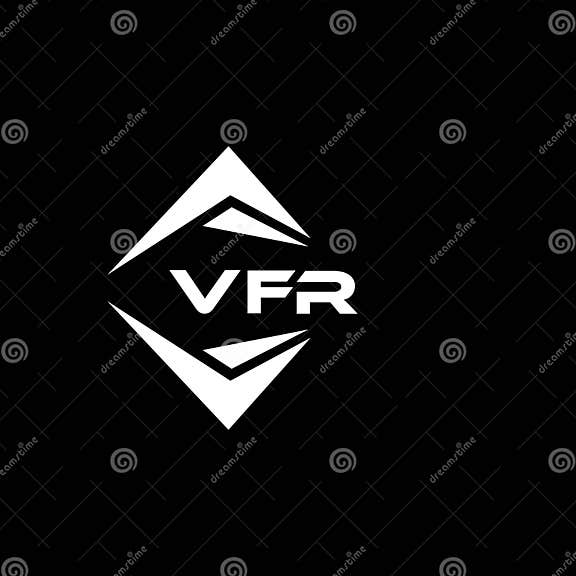 VFR Abstract Technology Logo Design on Black Background. VFR Creative ...
