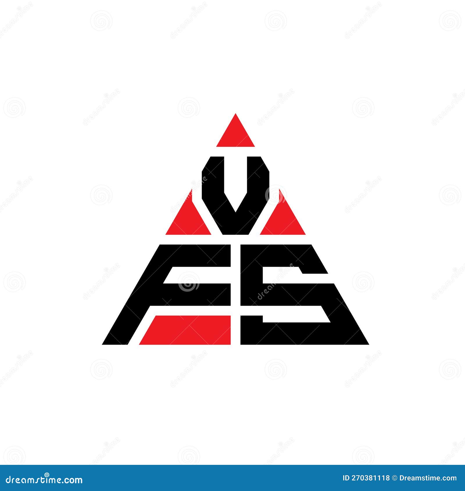 VFS Triangle Letter Logo Design with Triangle Shape. VFS Triangle Logo ...