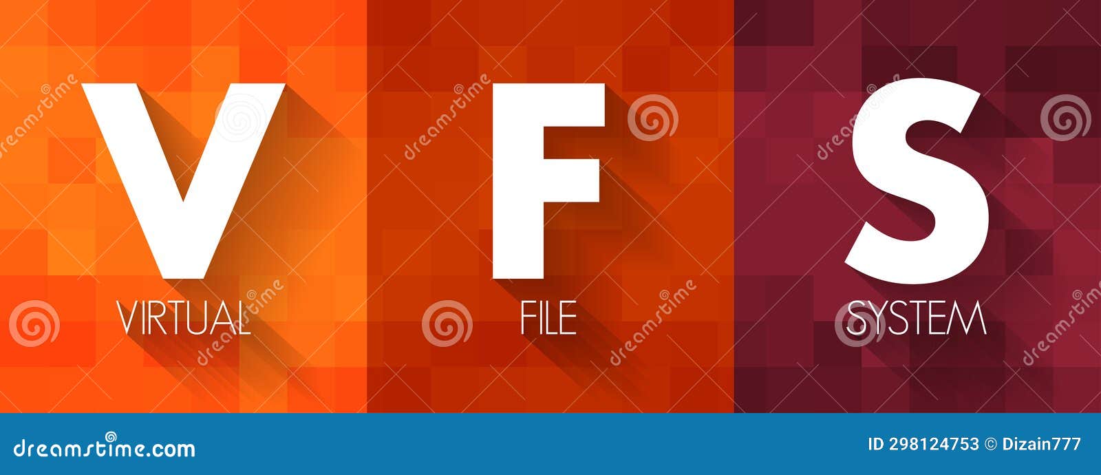 VFS - Virtual File System Acronym, Technology Concept Background ... VFS - Virtual File System Acronym, Technology Concept Background ...