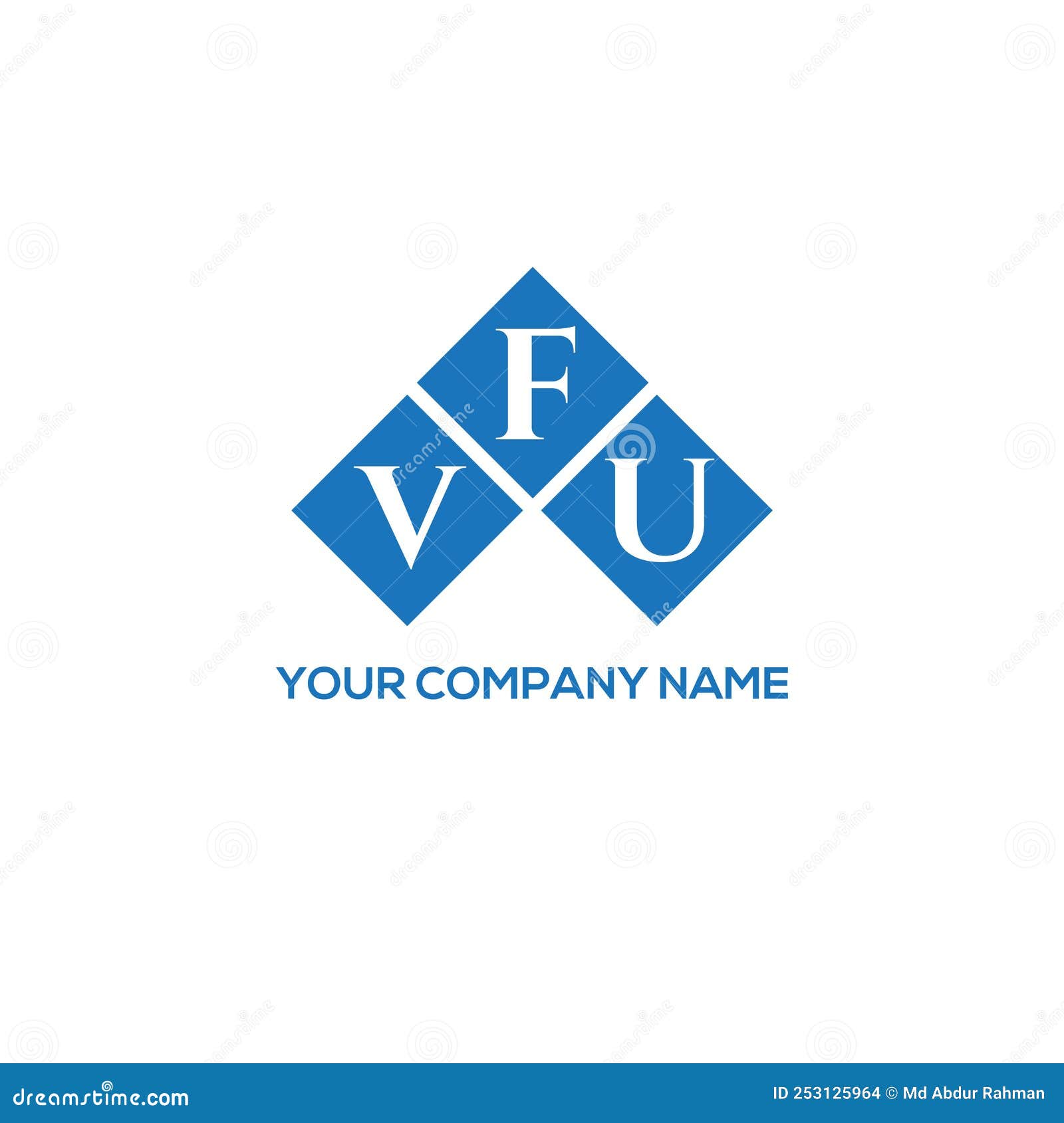 VFU Letter Logo Design on WHITE Background. VFU Creative Initials ...