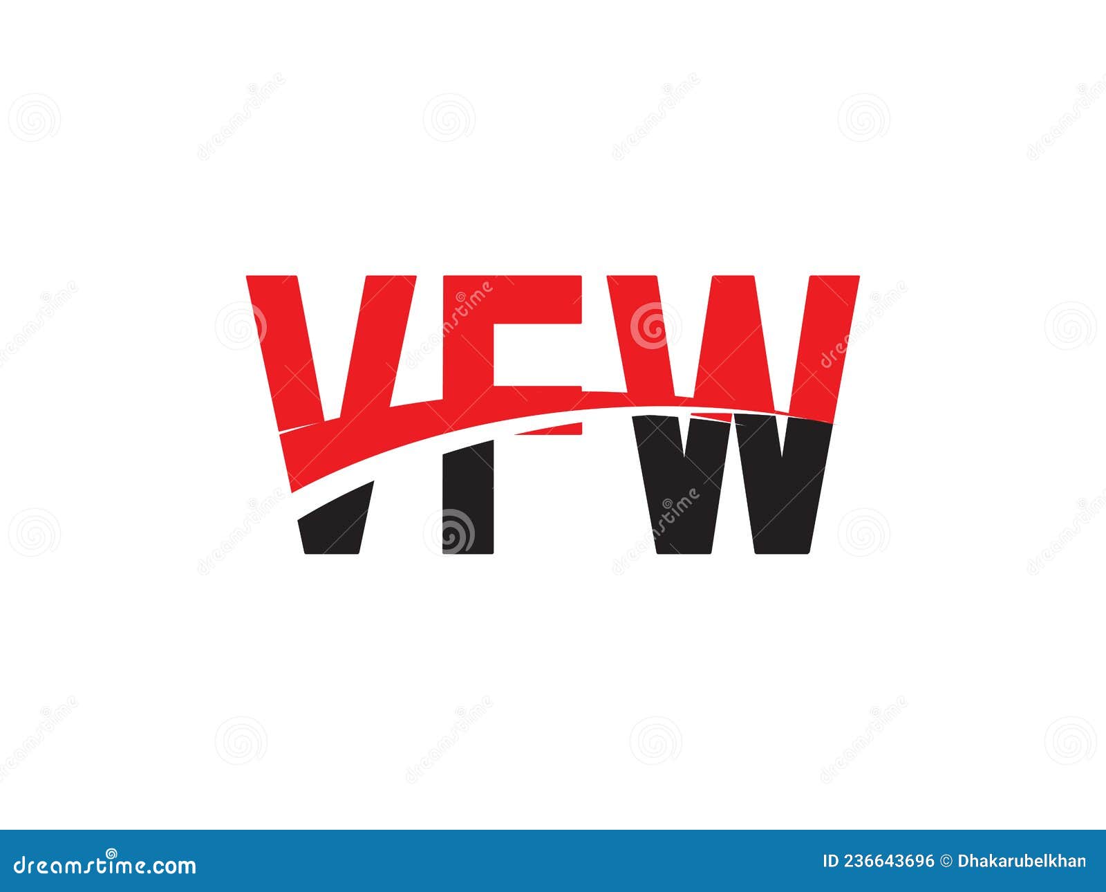 VFW Letter Initial Logo Design Vector Illustration Stock Vector ...