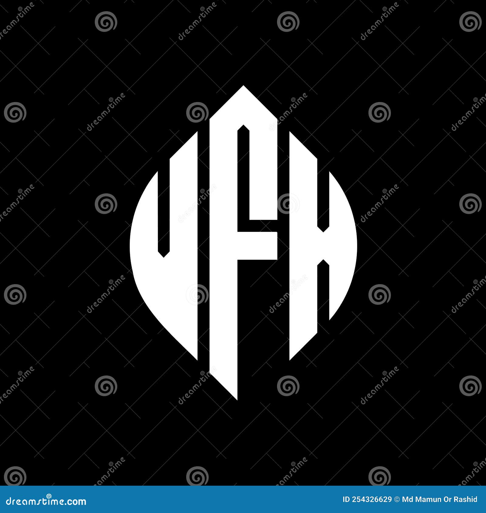 VFX Circle Letter Logo Design with Circle and Ellipse Shape. VFX ...