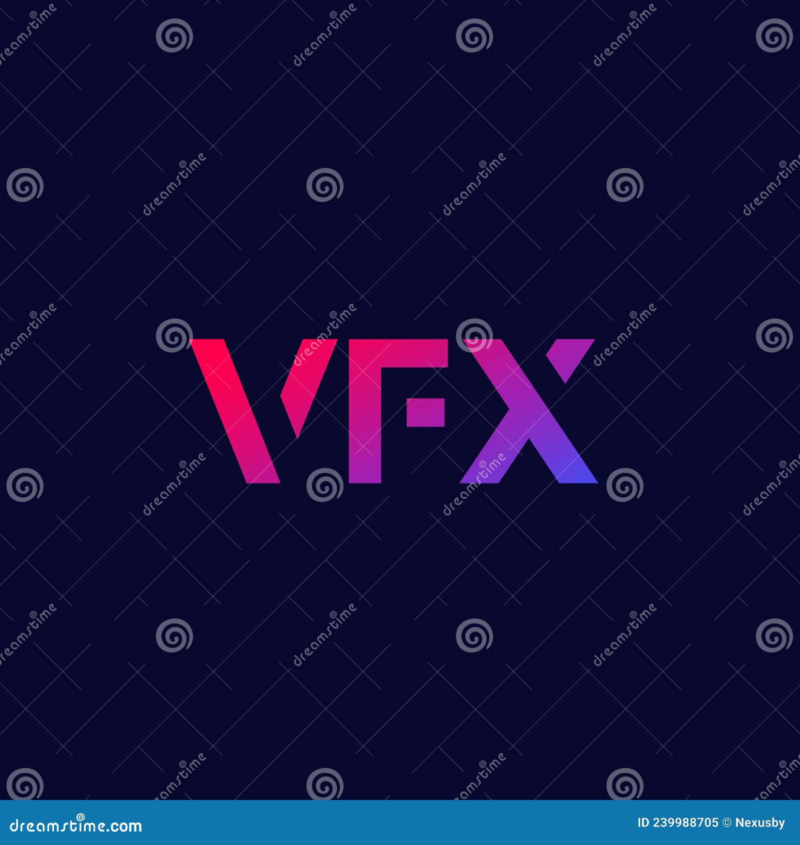 Vfx Letters Vector Logo Design Stock Vector - Illustration of edge ...