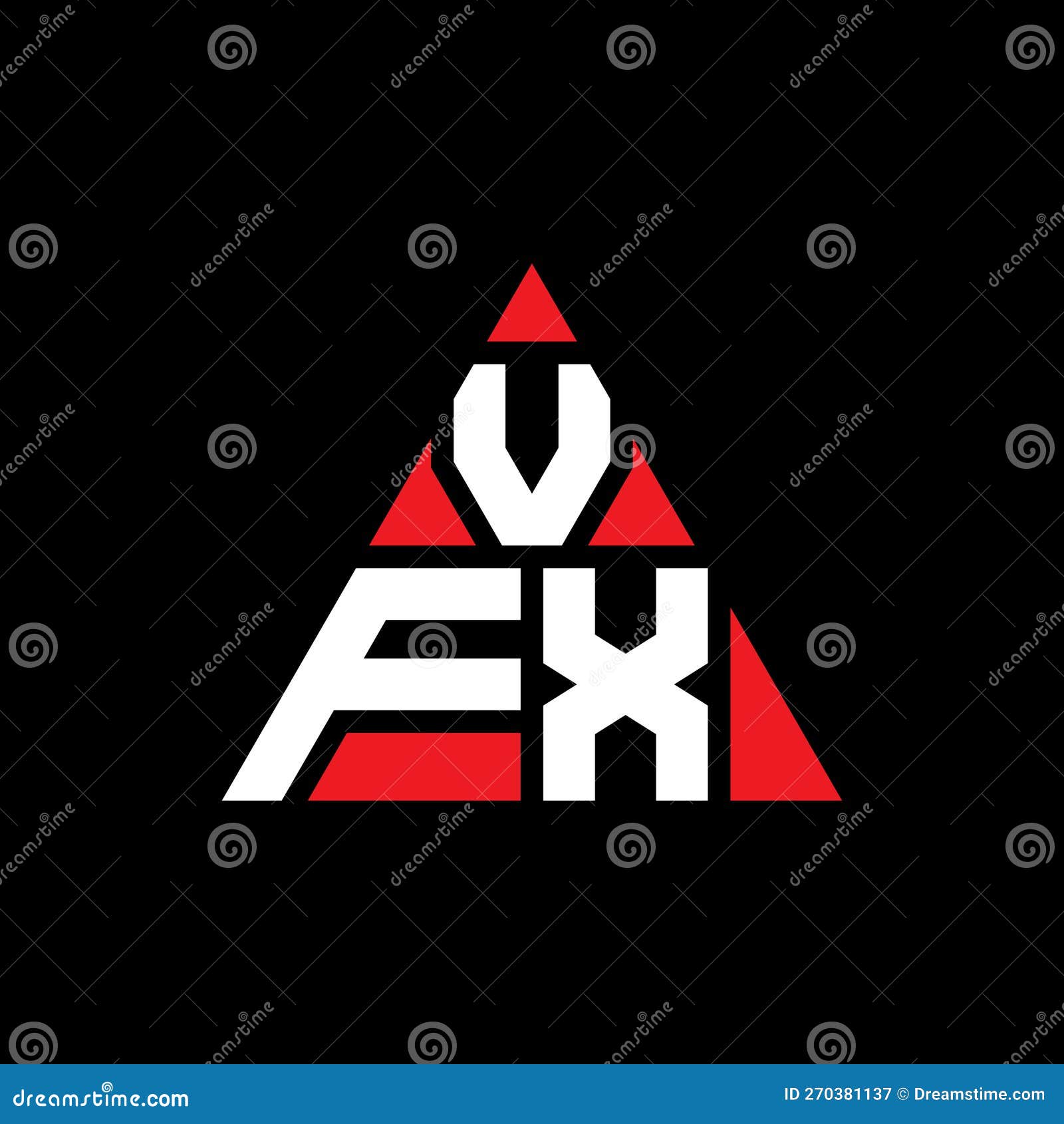 VFX Triangle Letter Logo Design with Triangle Shape. VFX Triangle Logo ...