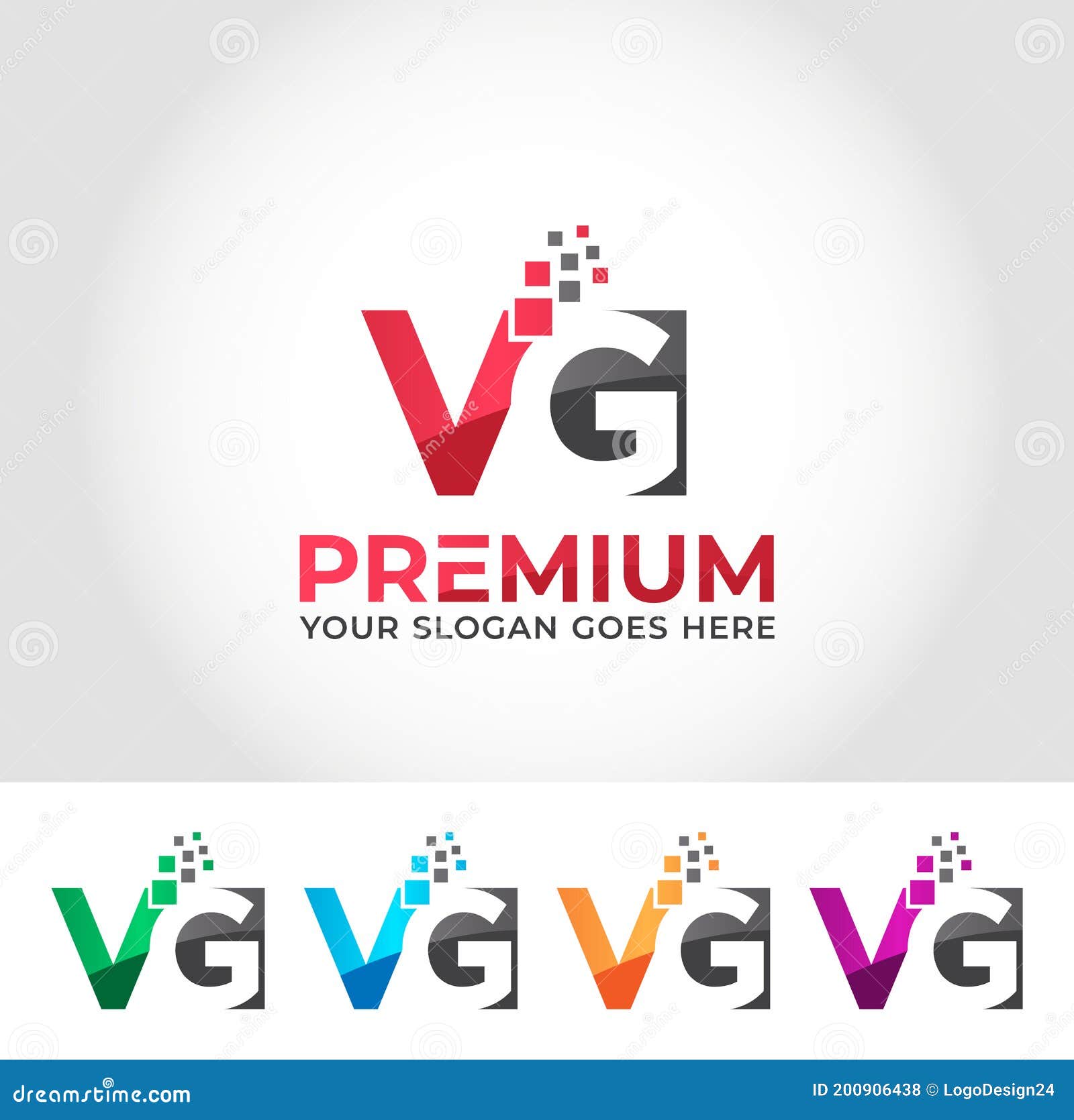 VG Alphabet Modern Logo Design Concept Stock Vector - Illustration of ...