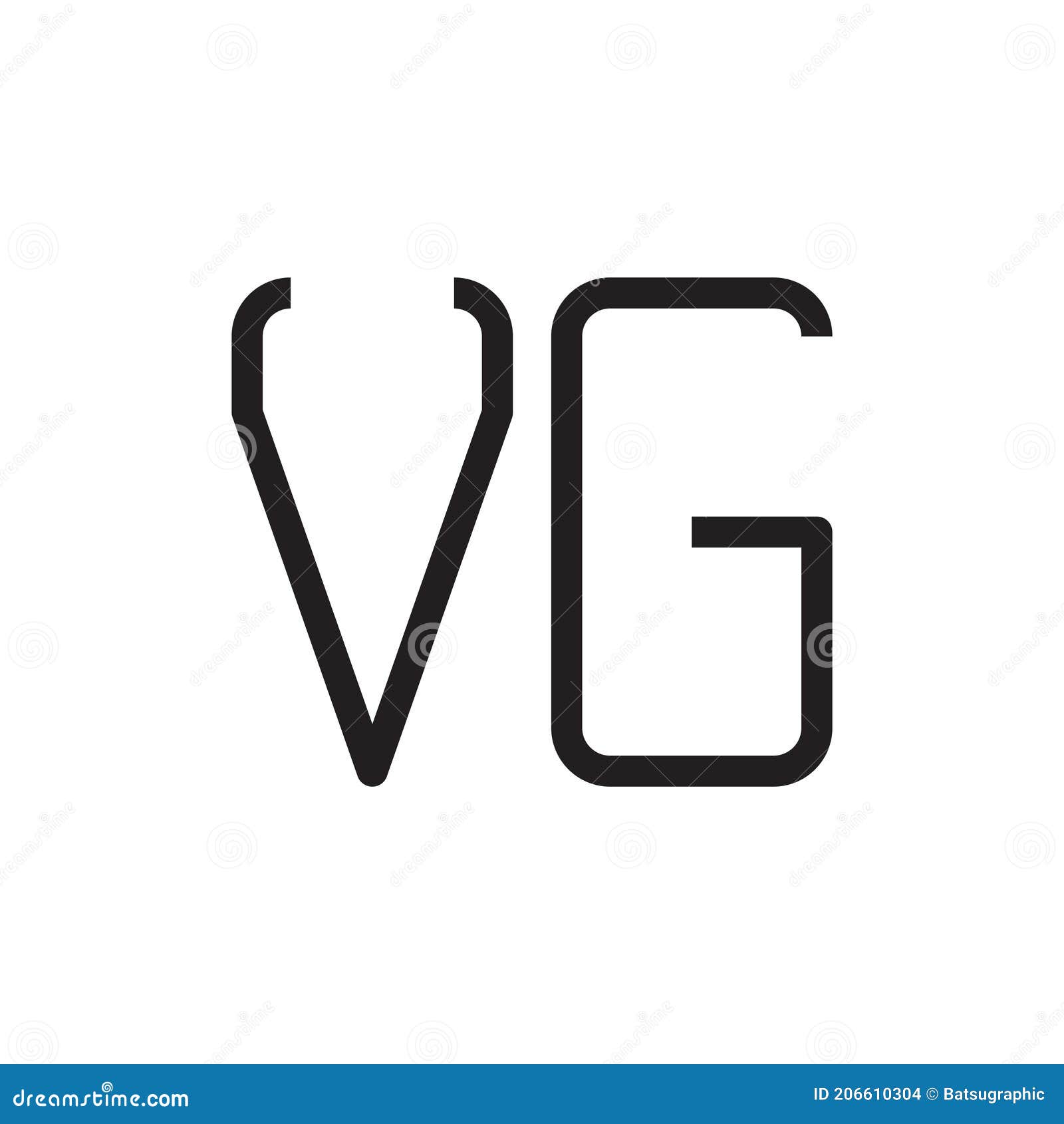 Vg Initial Letter Vector Logo Icon Stock Vector - Illustration of ...