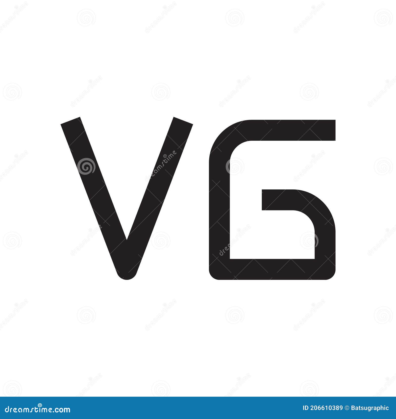 Vg Initial Letter Vector Logo Icon Stock Vector - Illustration of ...