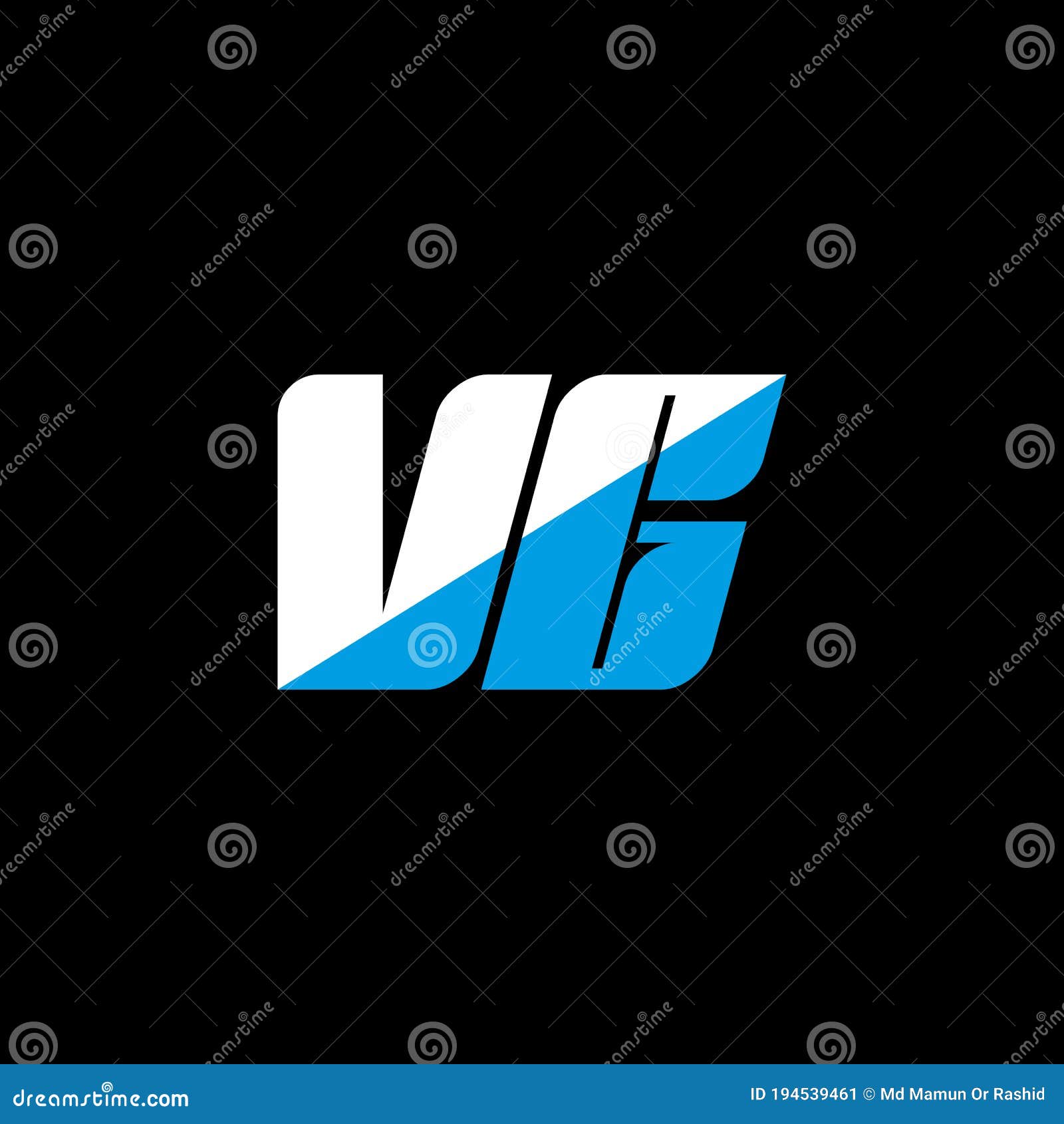 VG Letter Logo Design on Black Background. VG Creative Initials Letter ...