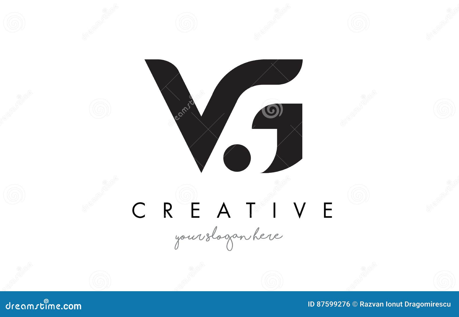 VG Letter Logo Design with Creative Modern Trendy Typography. Stock ...