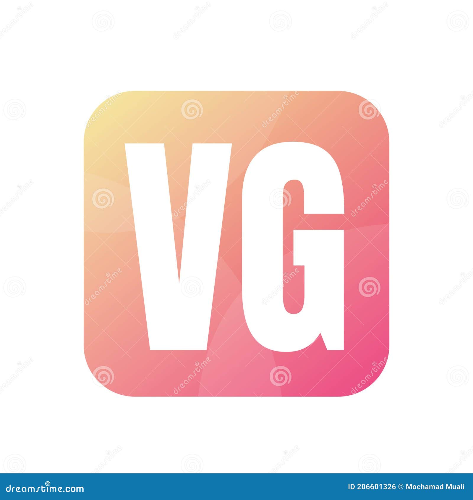 VG Letter Logo Design with Simple Style Stock Vector - Illustration of ...