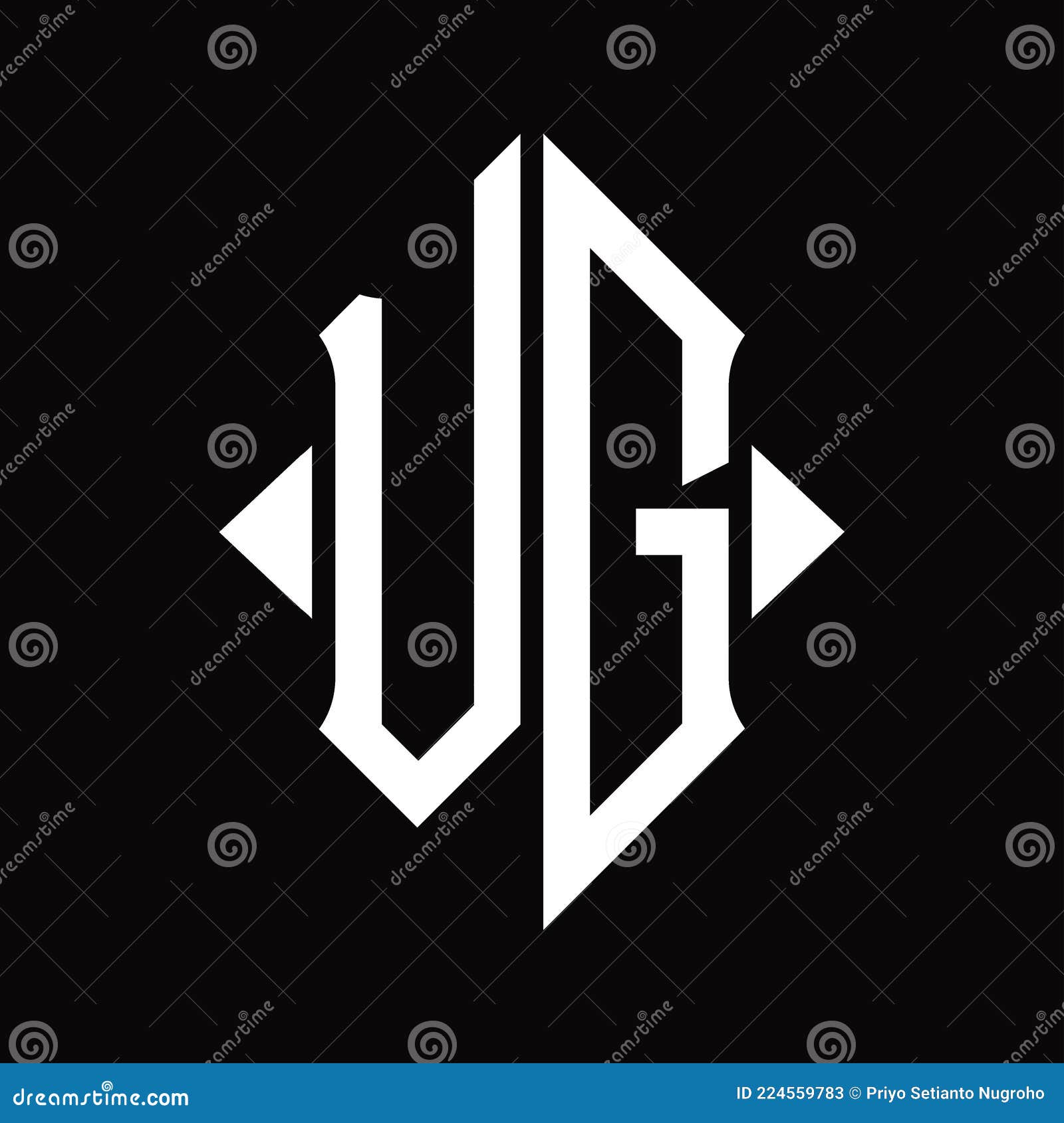 VG Logo Monogram with Shield Shape Isolated Design Template Stock ...