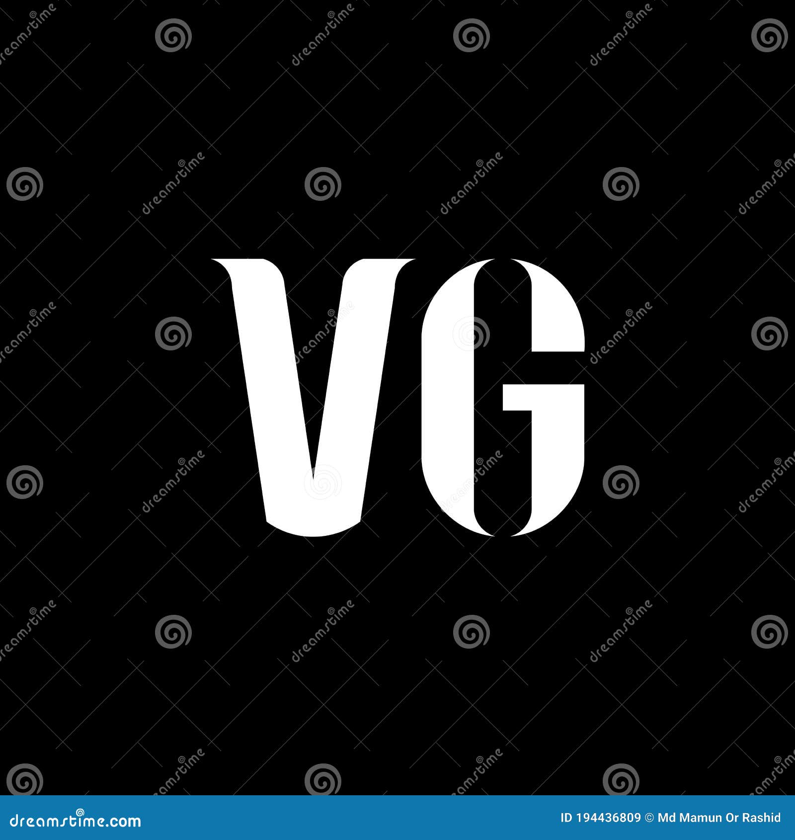 VG V G Letter Logo Design. Initial Letter VG Linked Circle Uppercase ...