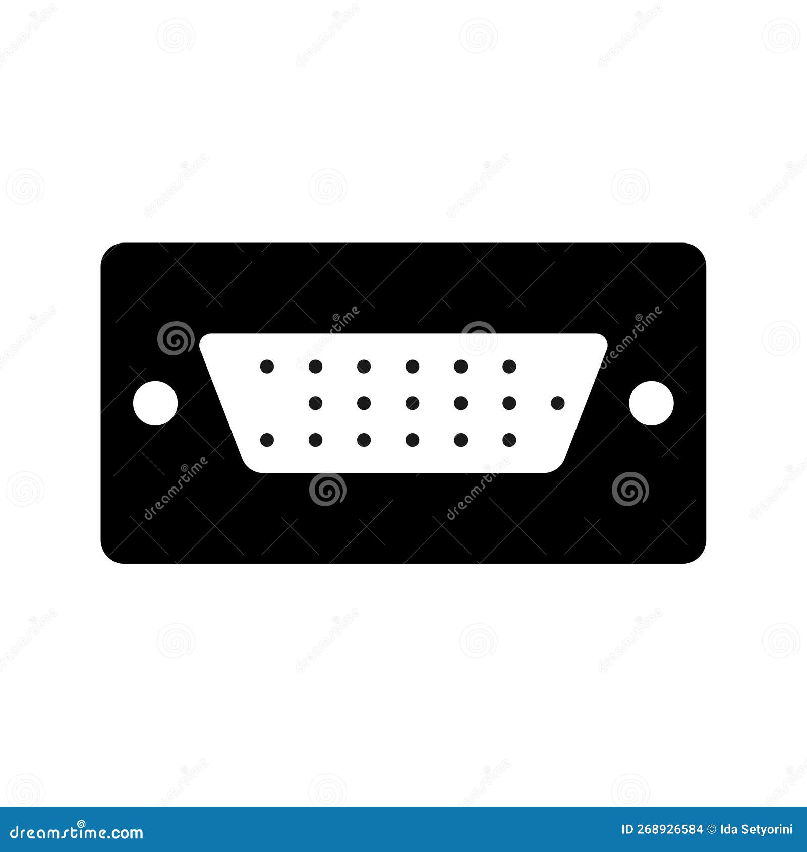 VGA cable icon stock vector. Illustration of electrical - 268926584