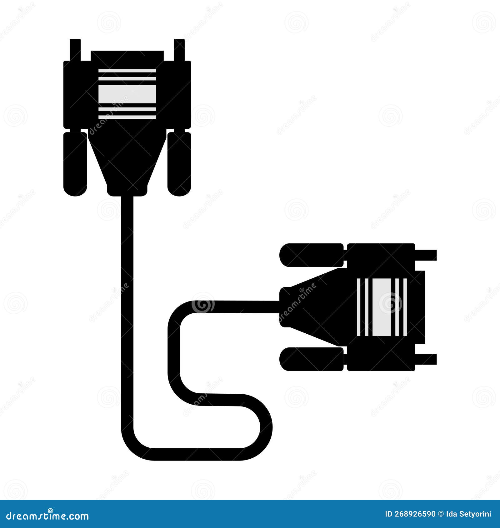 VGA cable icon stock vector. Illustration of digital - 268926590