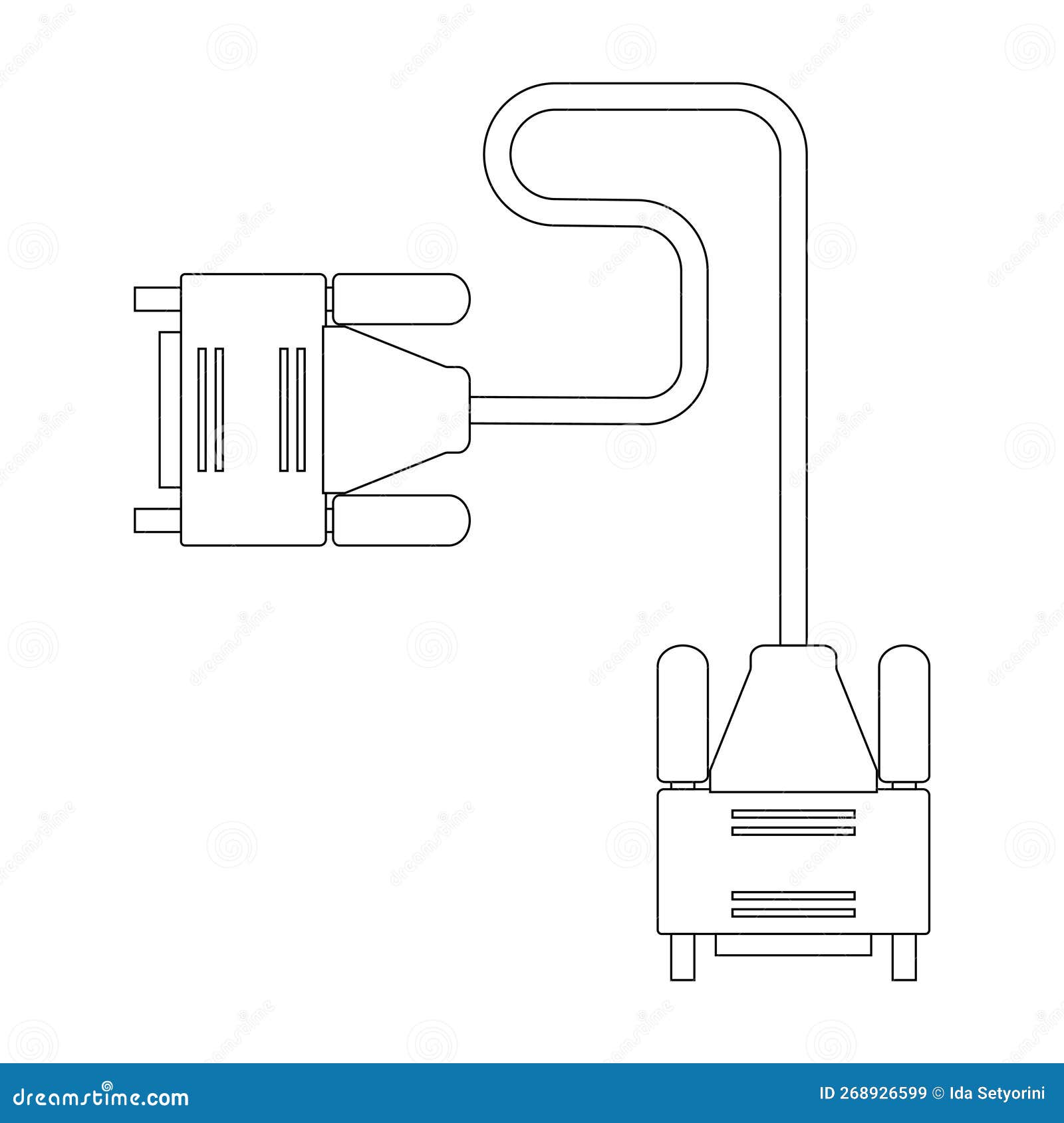 VGA cable icon stock vector. Illustration of computer - 268926599