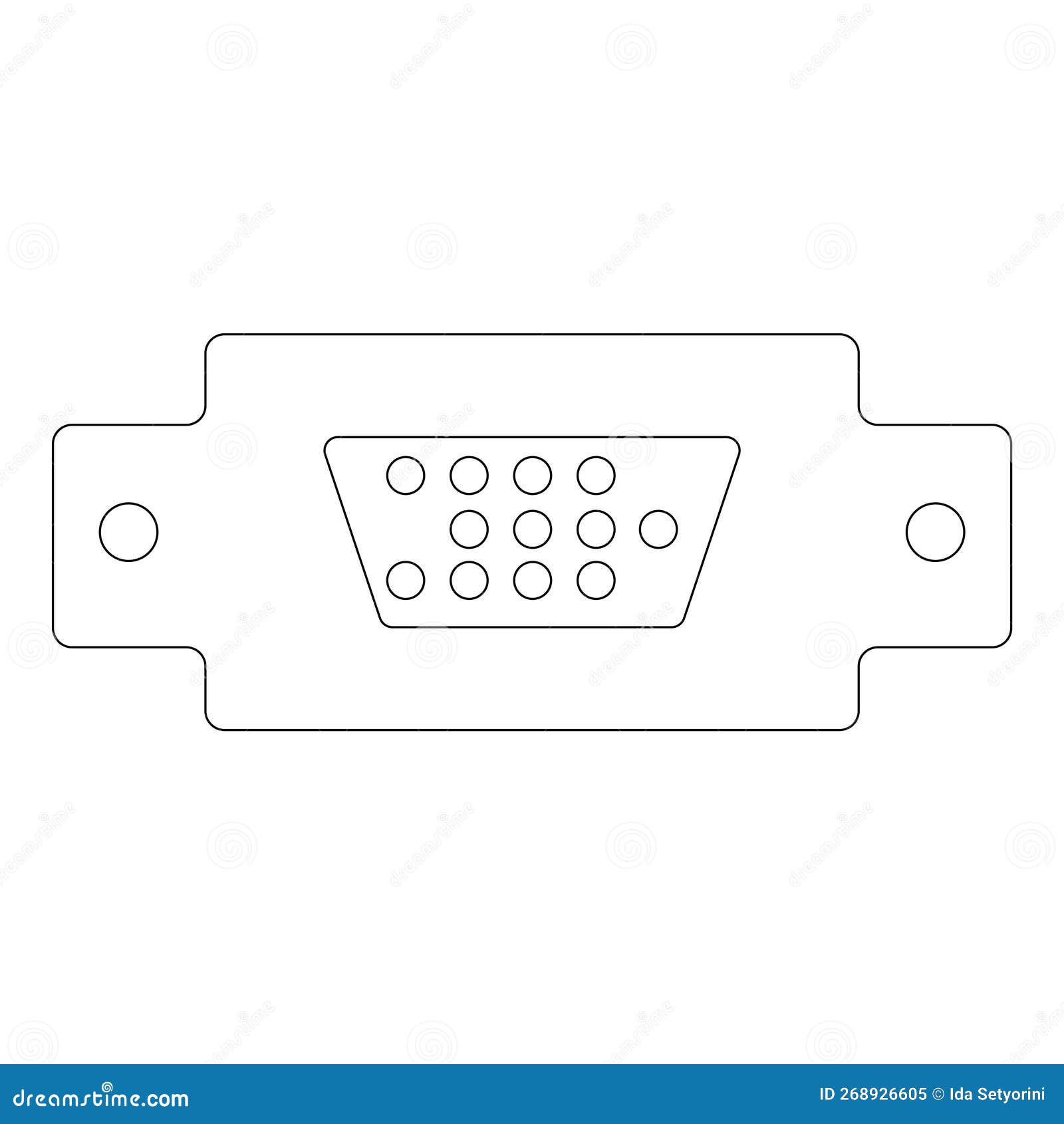 VGA cable icon stock vector. Illustration of vector - 268926605