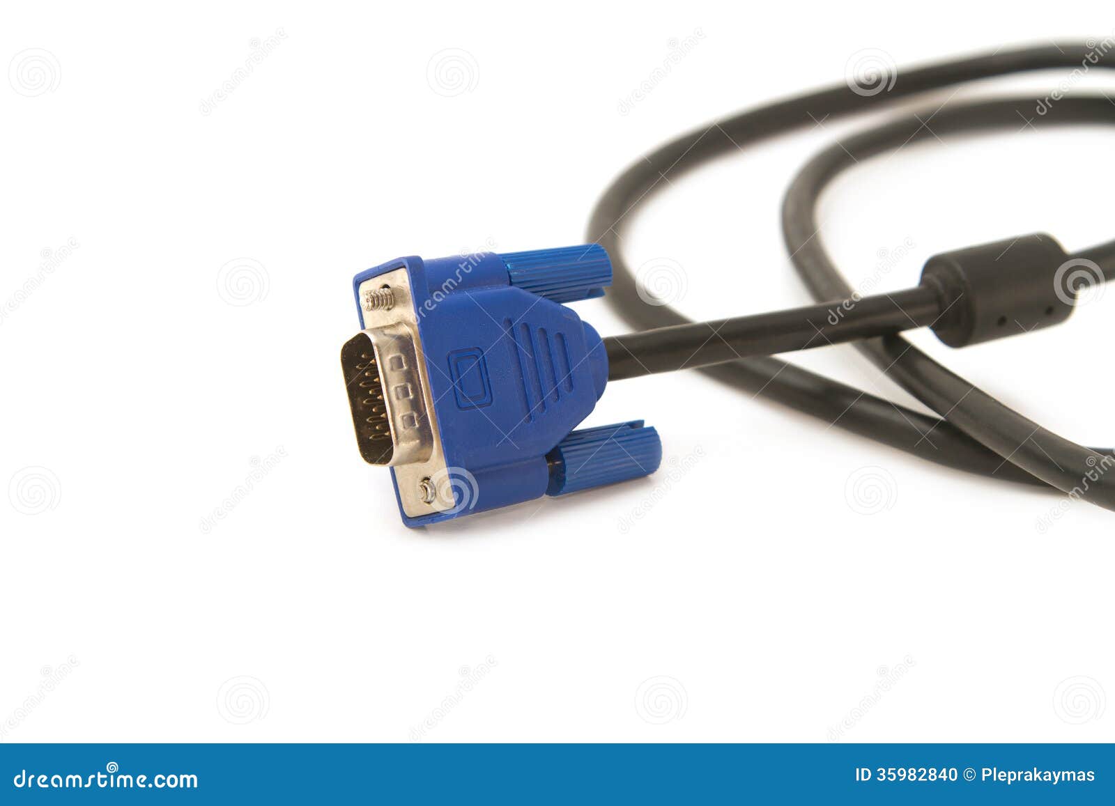 VGA cable ,isolated stock photo. Image of blue, industry - 35982840