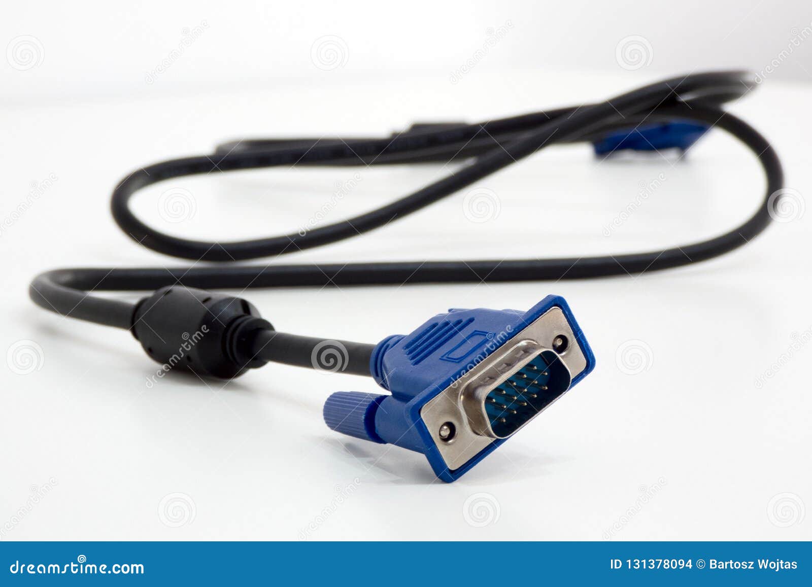 VGA Cable on White Background Stock Photo - Image of monitor, computer ...