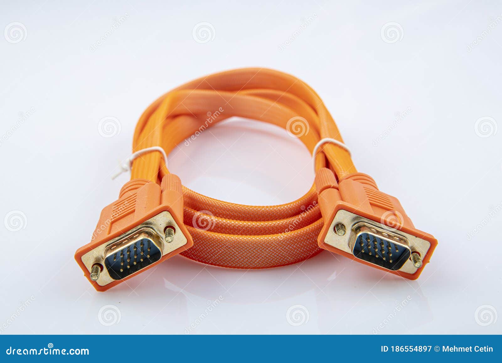 VGA Tech Pc Input Cable Connector Isolated on White Background Stock ...