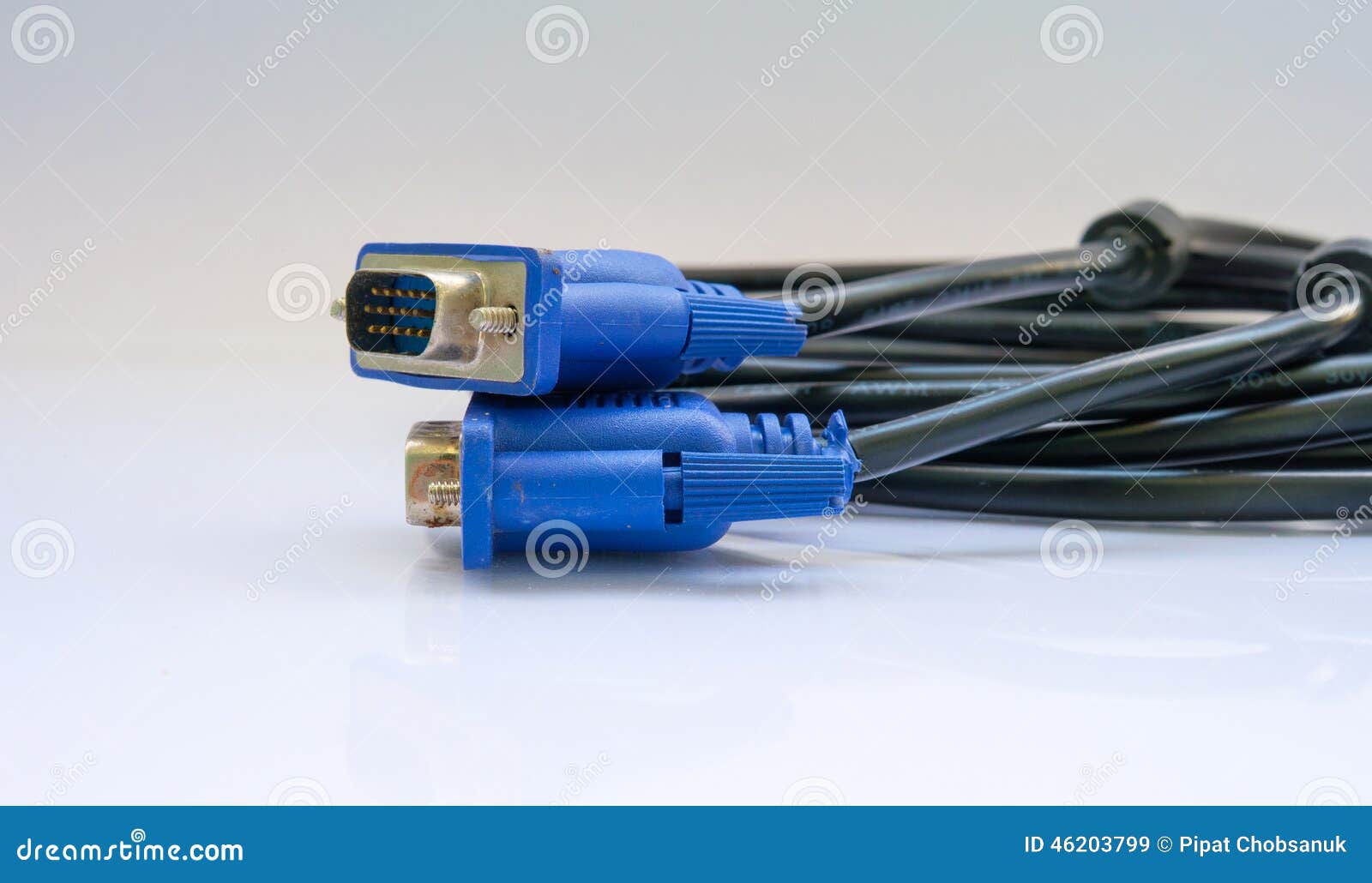 VGA cables stock image. Image of electricity, shot, black - 46203799