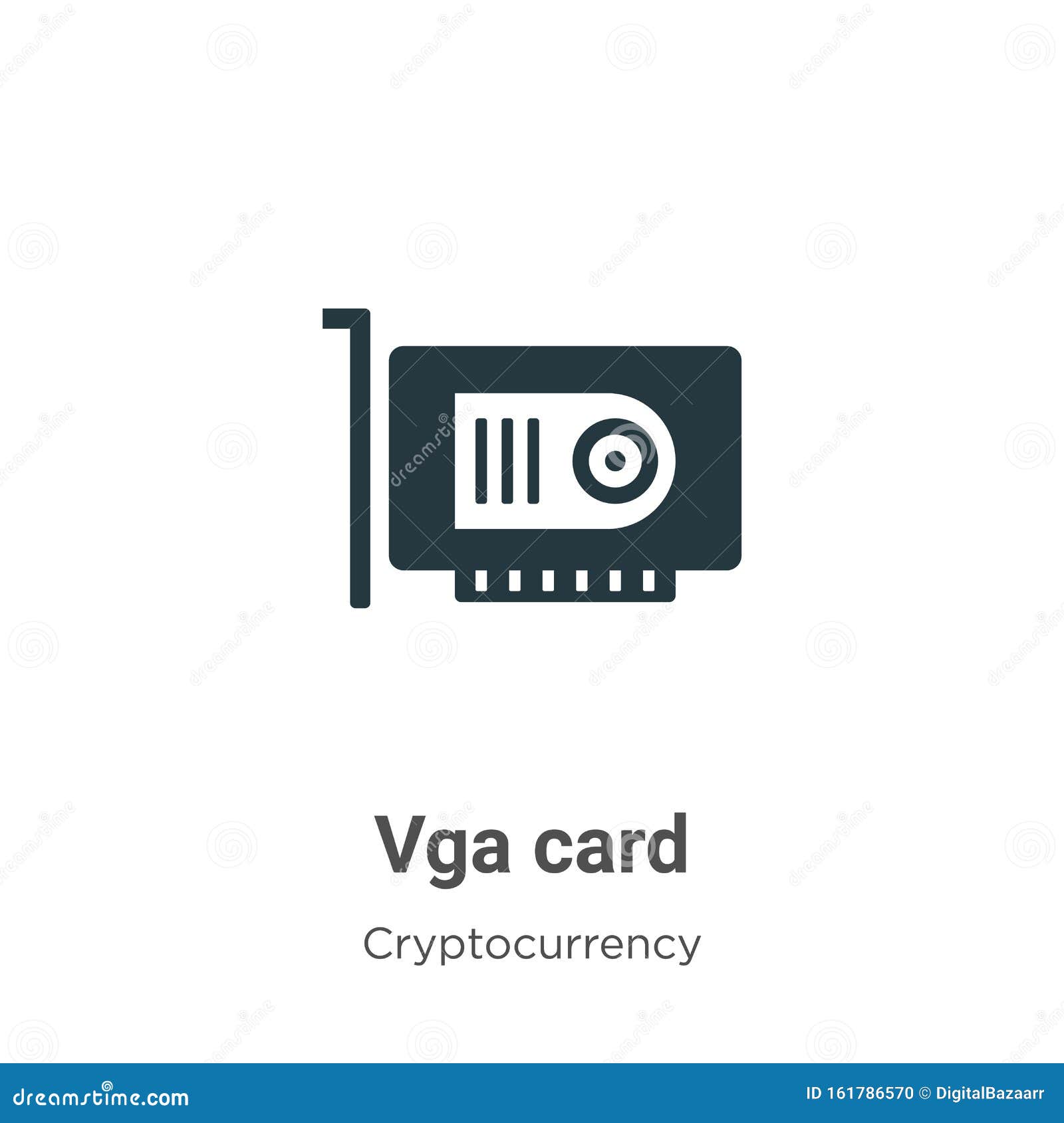 Vga Card Vector Icon on White Background. Flat Vector Vga Card Icon ...