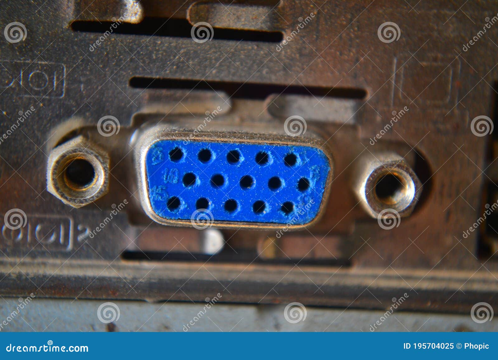 VGA Female Outlet On A Desktop Computer Royalty-Free Stock Photo ...