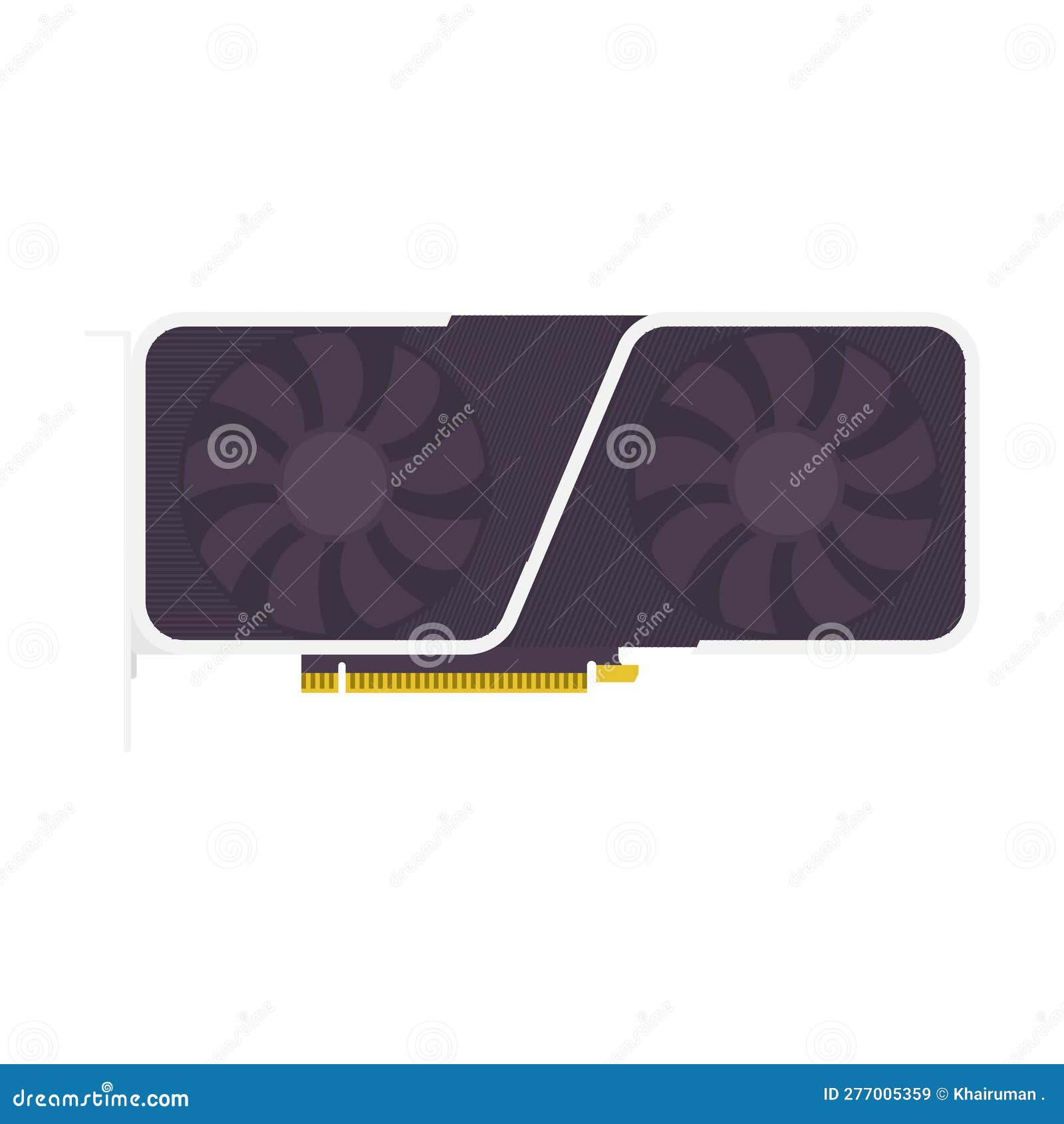 VGA Graphic Card Flat Illustration. Clean Icon Design Element on ...
