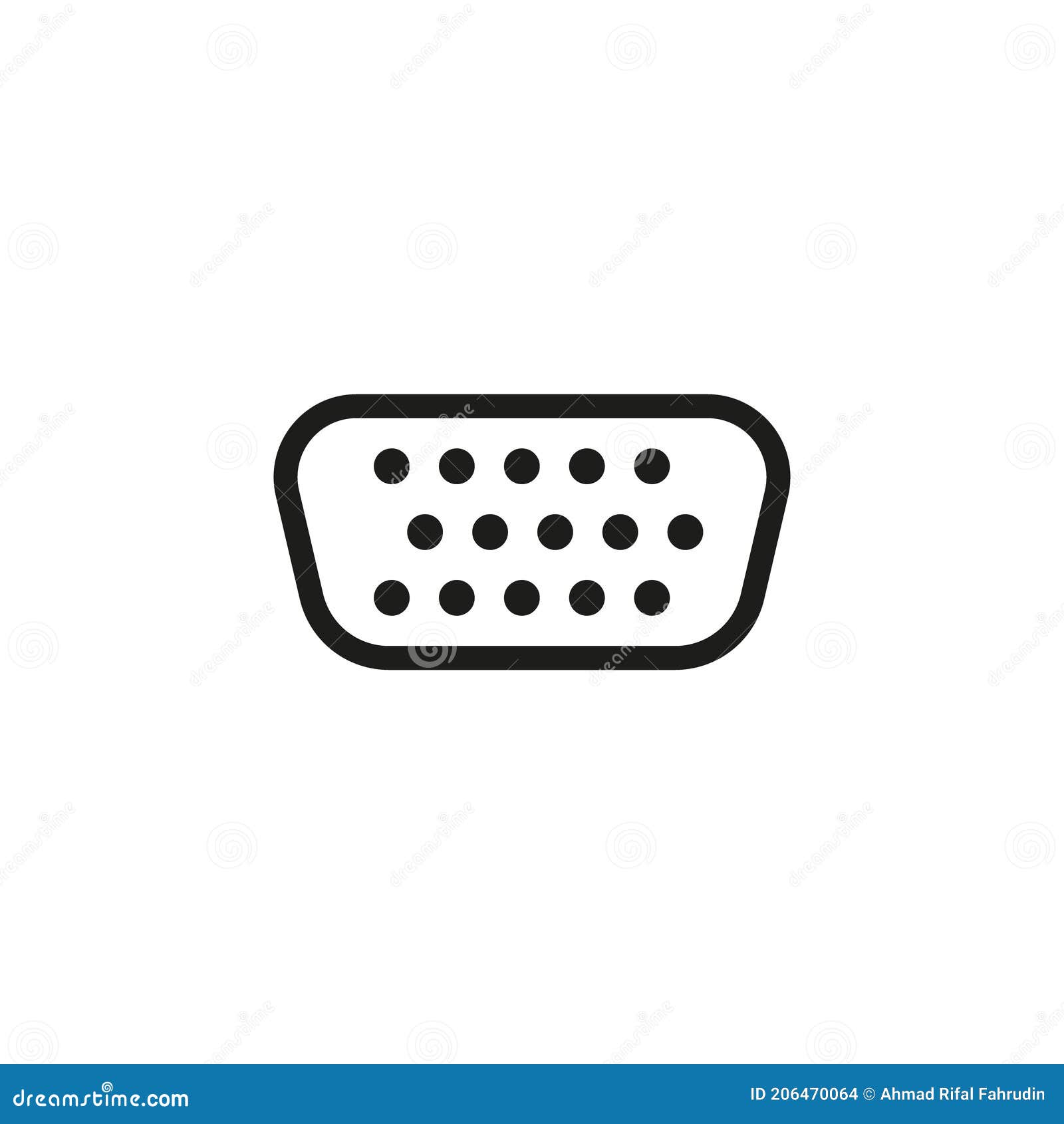 Vga Outline Icon. Isolated Line Vector Illustration from Electrian ...