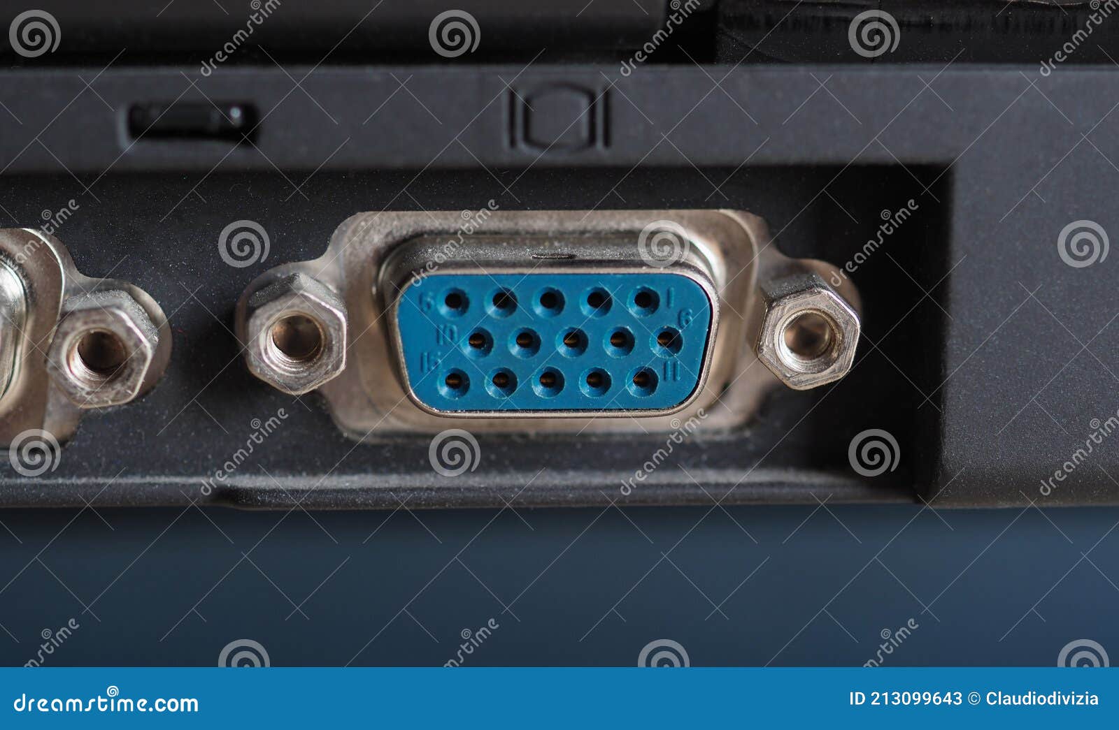 Analog VGA Port To Connect The Monitor To The Graphics Card Closeup ...