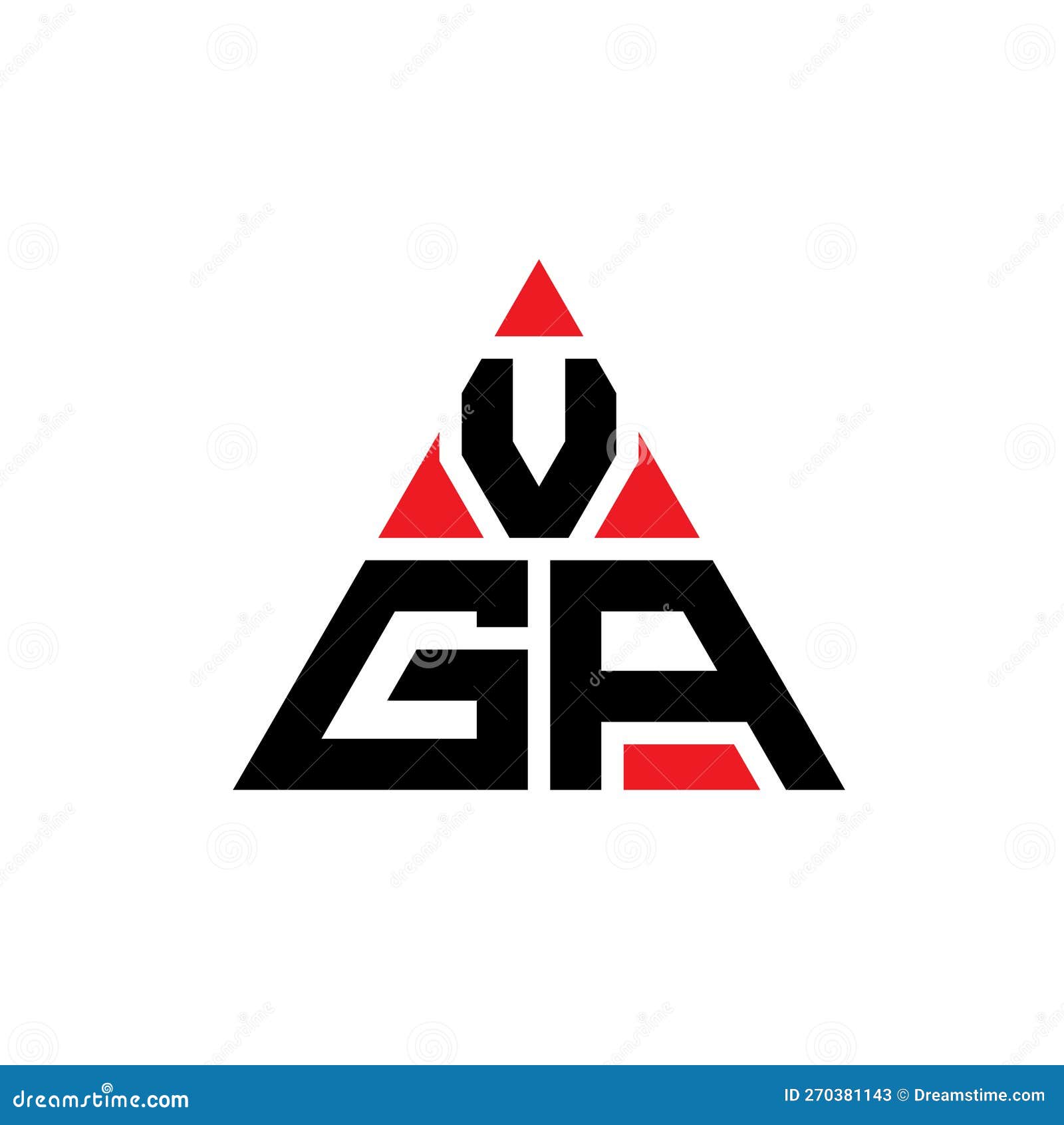 VGA Triangle Letter Logo Design with Triangle Shape. VGA Triangle Logo ...