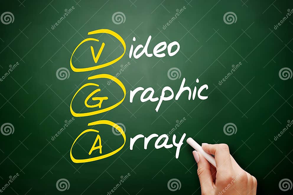 VGA - Video Graphic Array Acronym Stock Image - Image of input, fast ...
