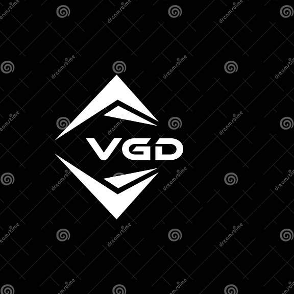 VGD Abstract Technology Logo Design on Black Background. VGD Creative ...