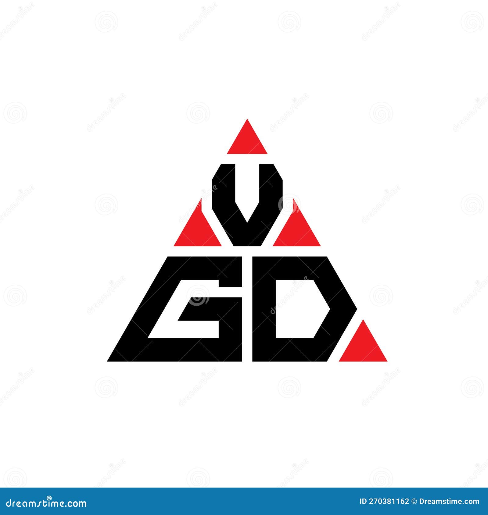 VGD Triangle Letter Logo Design with Triangle Shape. VGD Triangle Logo ...