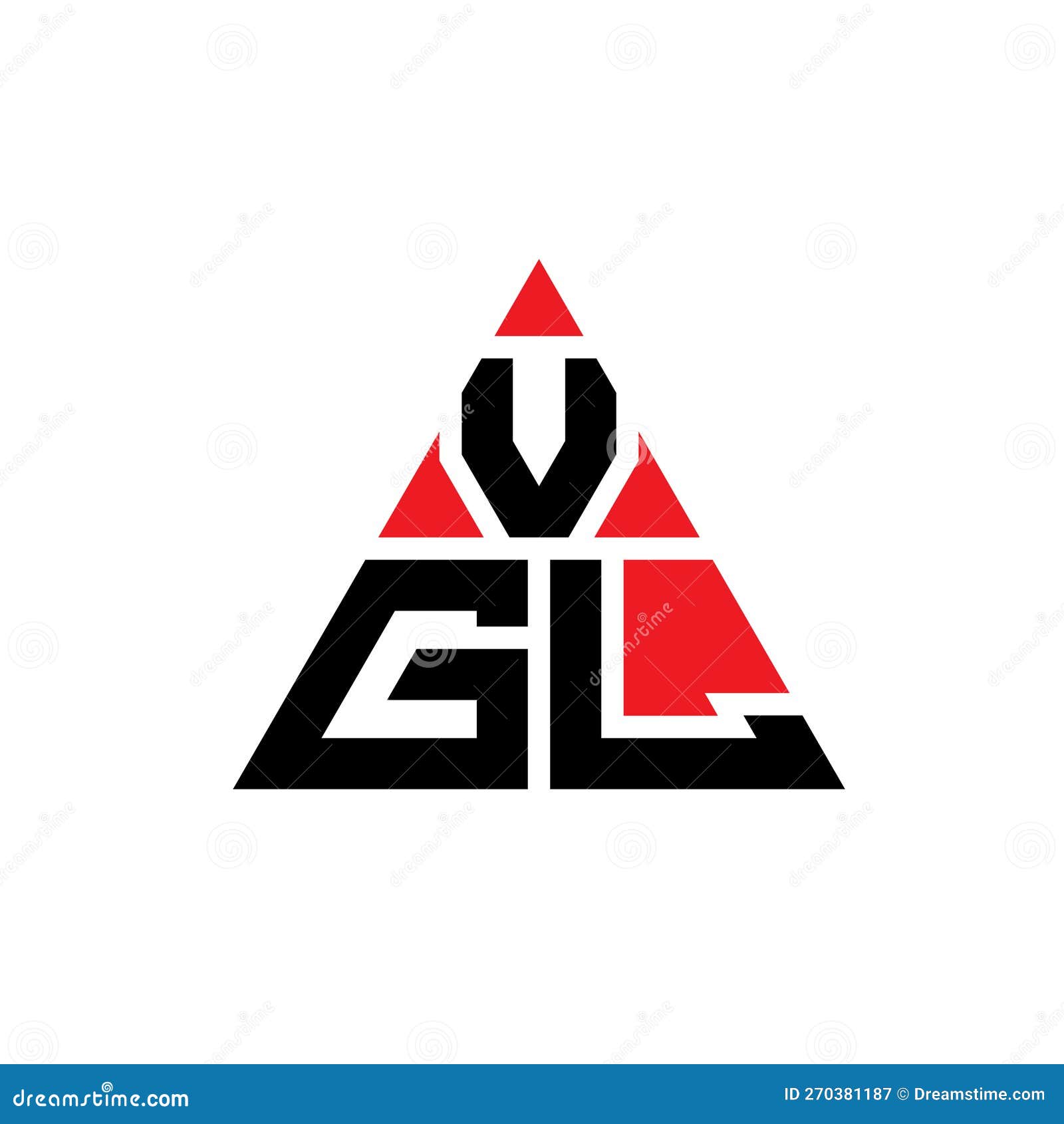 VGL Triangle Letter Logo Design with Triangle Shape. VGL Triangle Logo ...