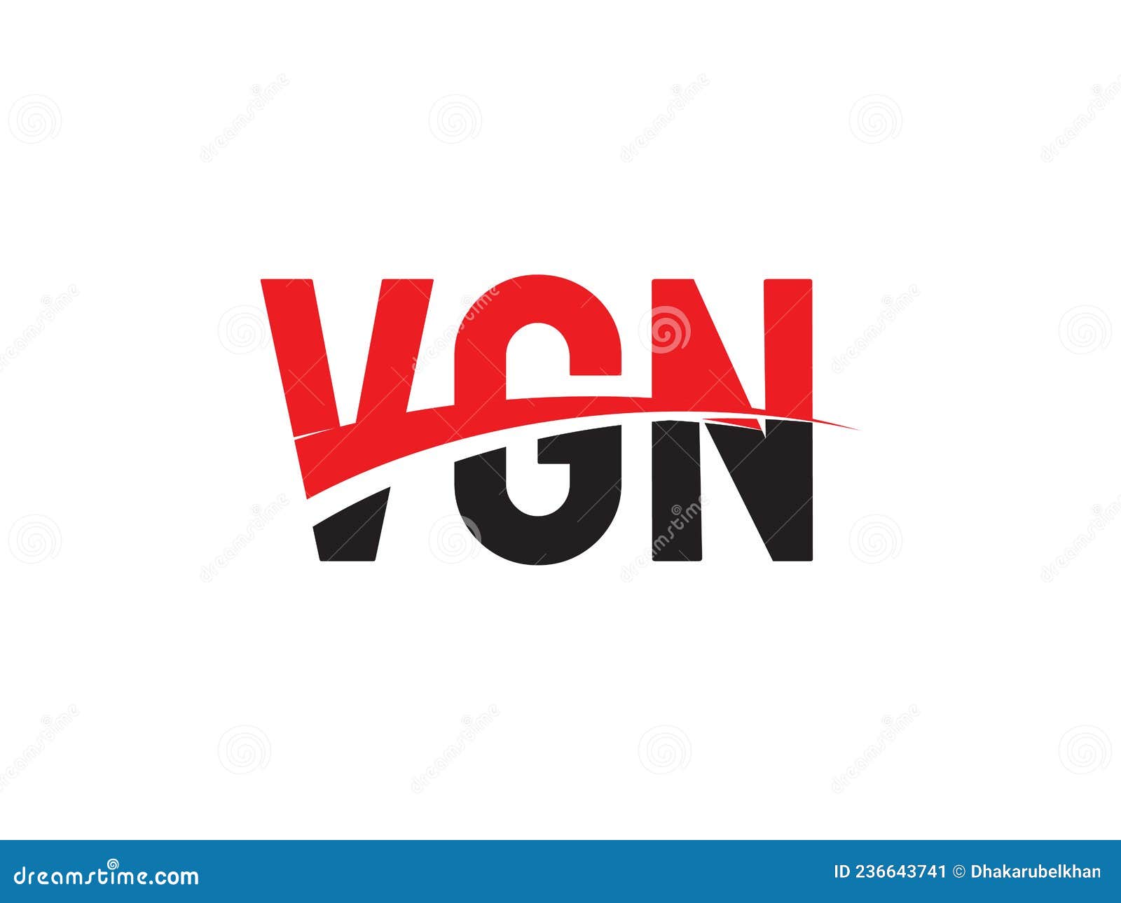 VGN Letter Initial Logo Design Vector Illustration Stock Vector ...
