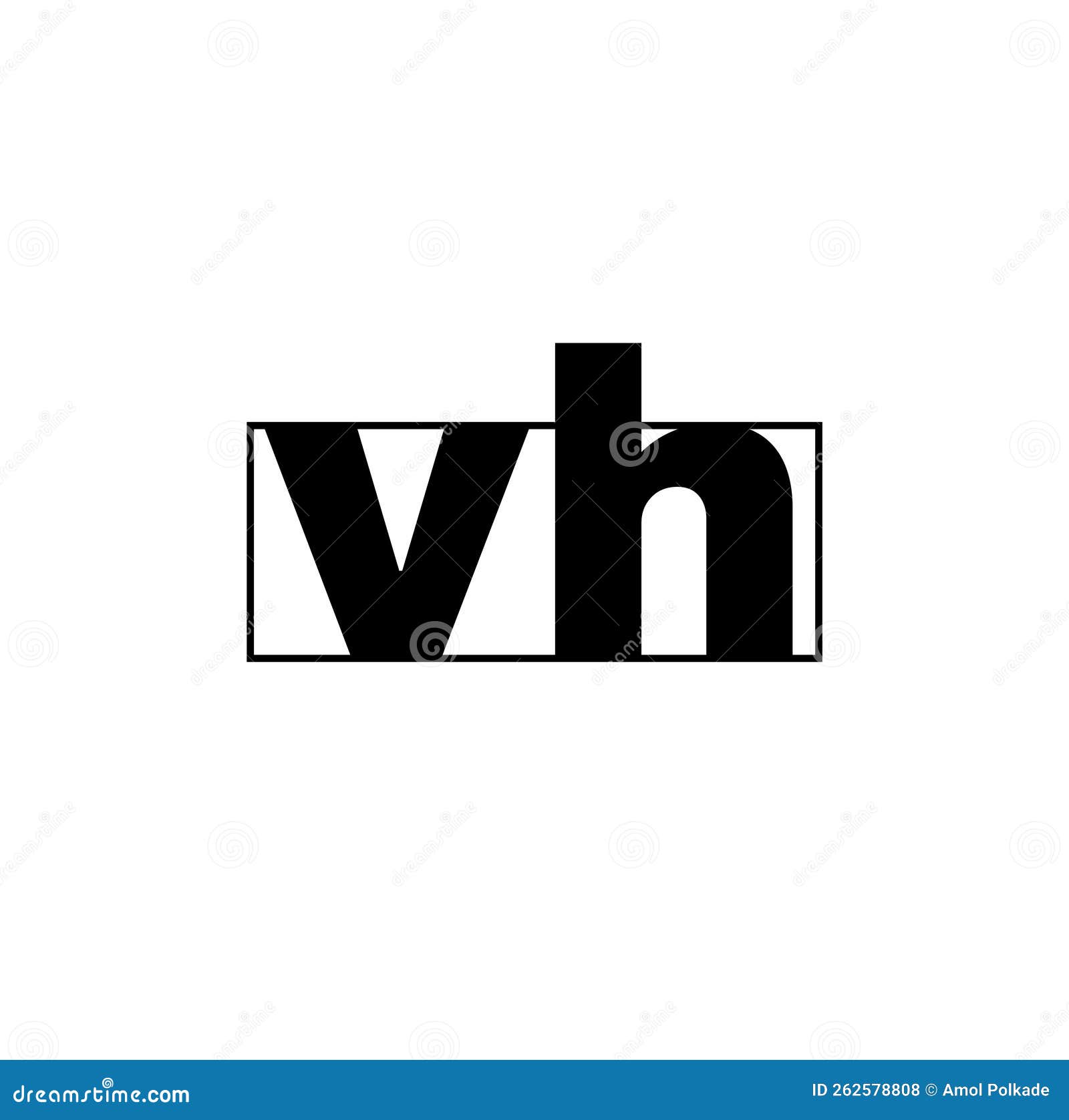 VH Brand Icon. VH Vector Monogram Initial Letters Stock Illustration ...