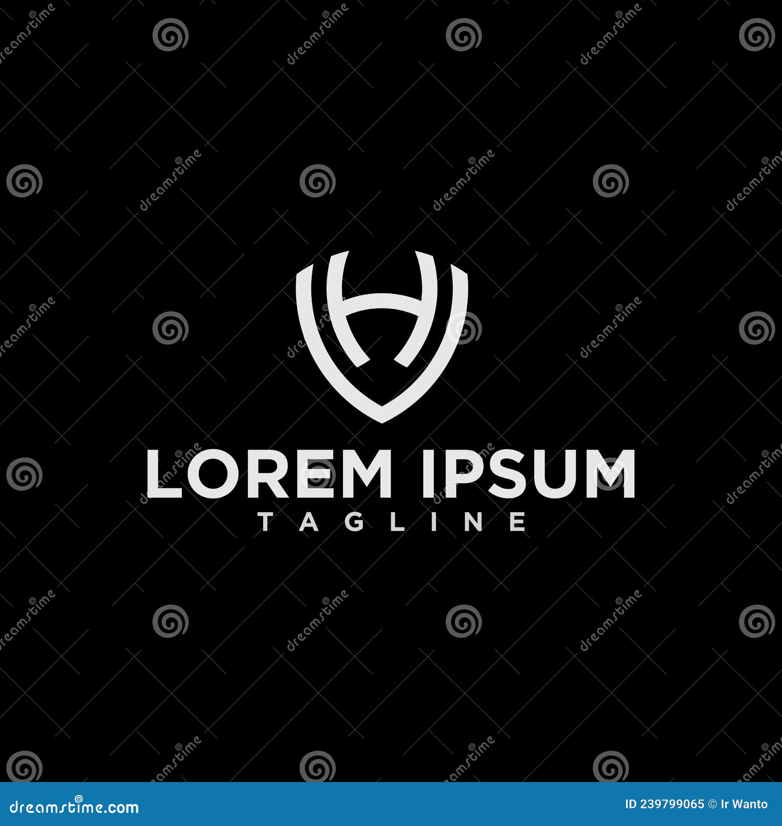 Vh or Hv Shield Logo Design Stock Vector - Illustration of alphabet ...