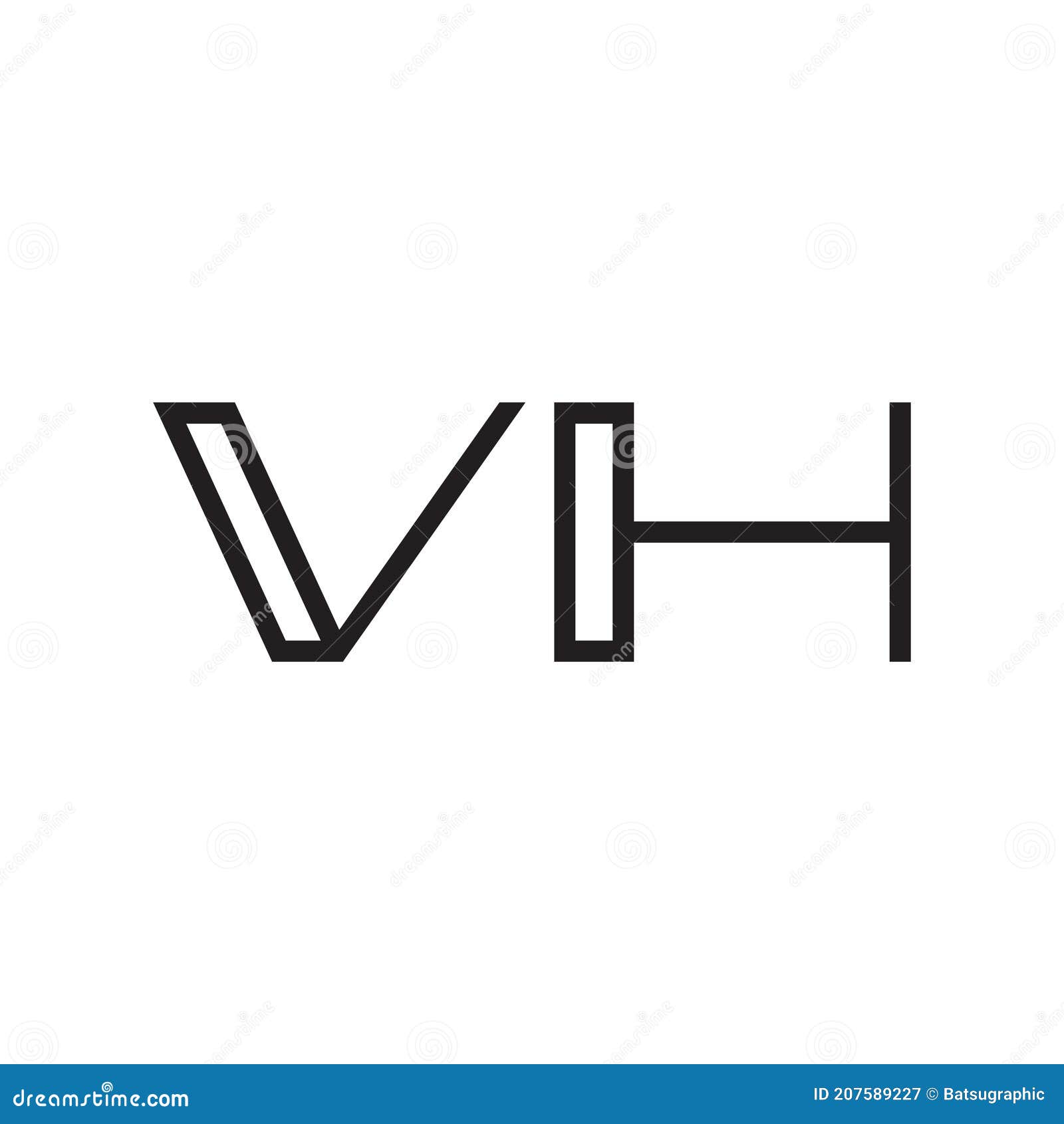 Vh Initial Letter Vector Logo Icon Stock Vector - Illustration of ...