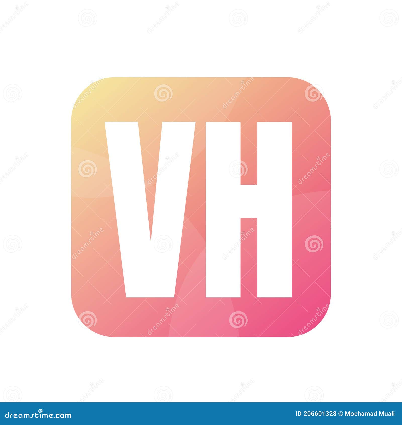 VH Letter Logo Design with Simple Style Stock Vector - Illustration of ...