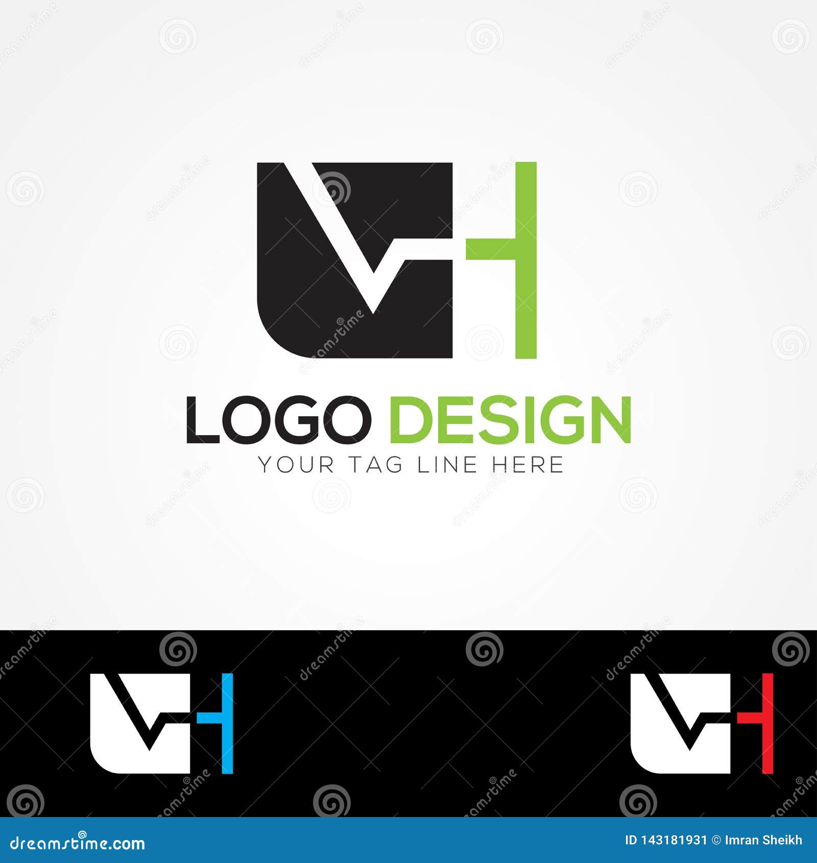 VH Letter Logo Design Template Stock Vector - Illustration of logo ...