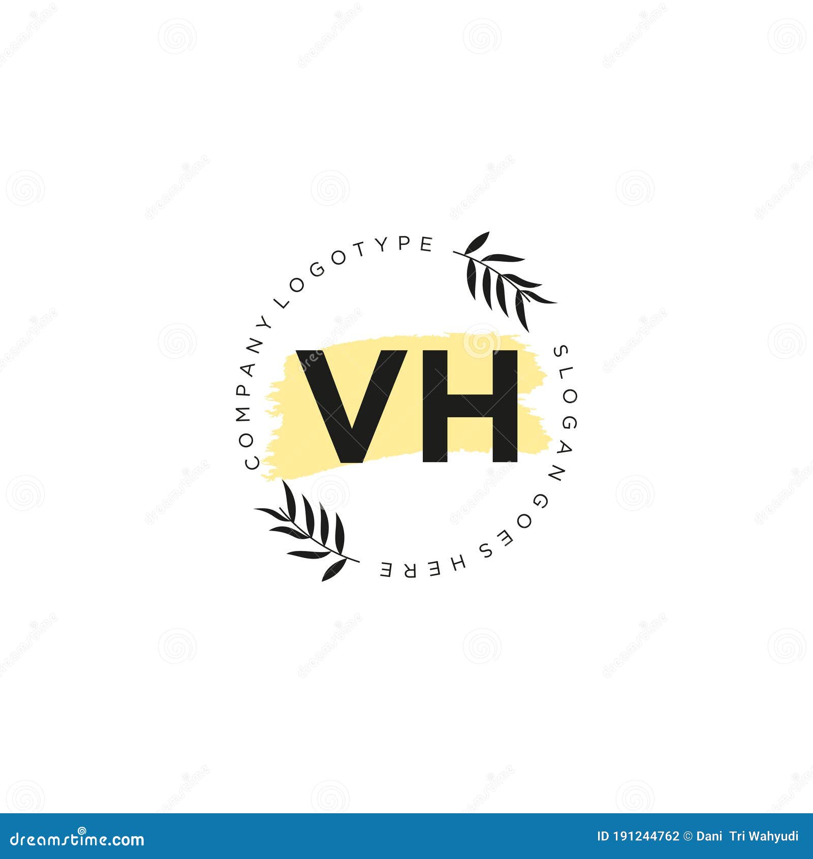VH Letter Logo Icon Design Template Elements Stock Vector ...