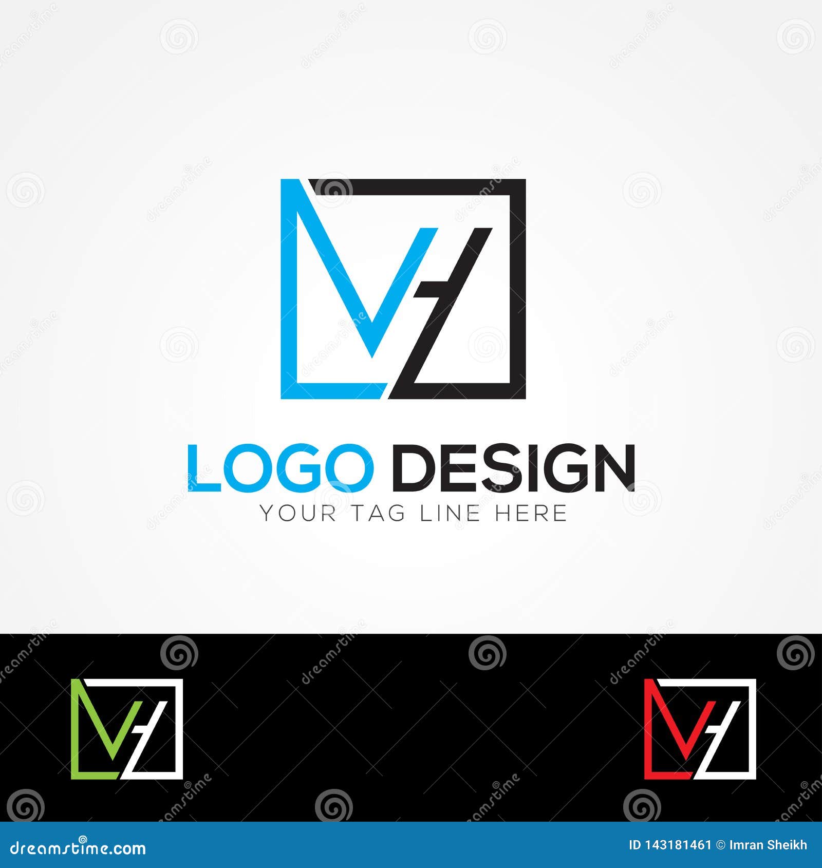 VH Logo Design for Business Vector Illustration Stock Vector ...